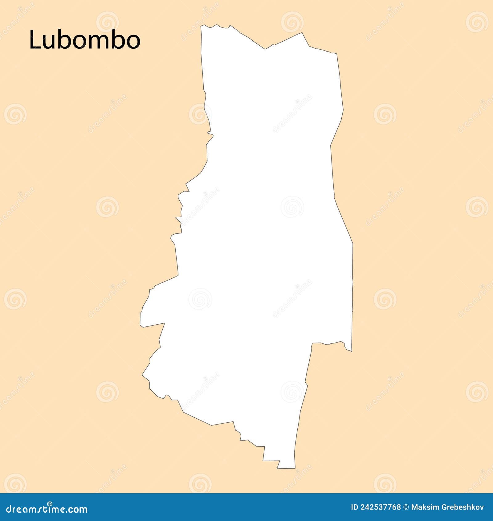 High Quality Map of Lubombo is a Region of Eswatini Stock Vector ...