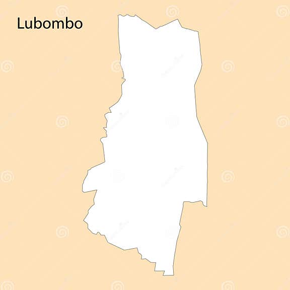 High Quality Map of Lubombo is a Region of Eswatini Stock Vector ...
