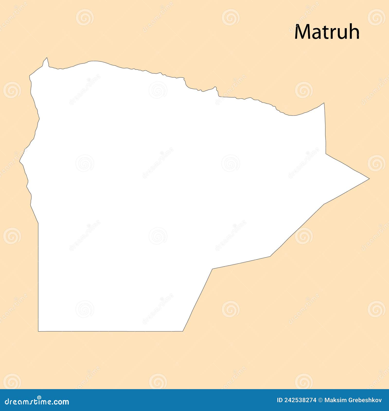 High Quality Map of Matruh is a Region of Egypt Stock Vector ...