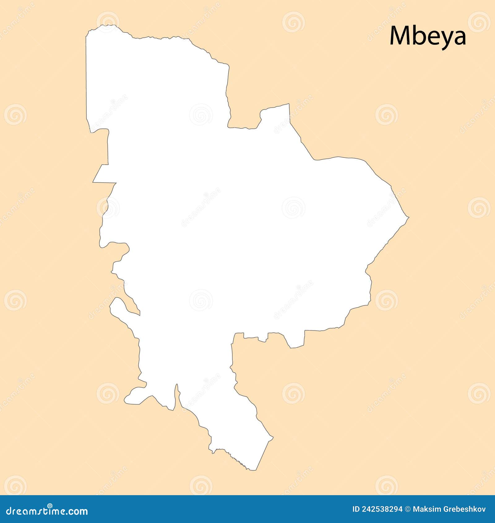 High Quality Map of Mbeya is a Region of Tanzania Stock Vector ...