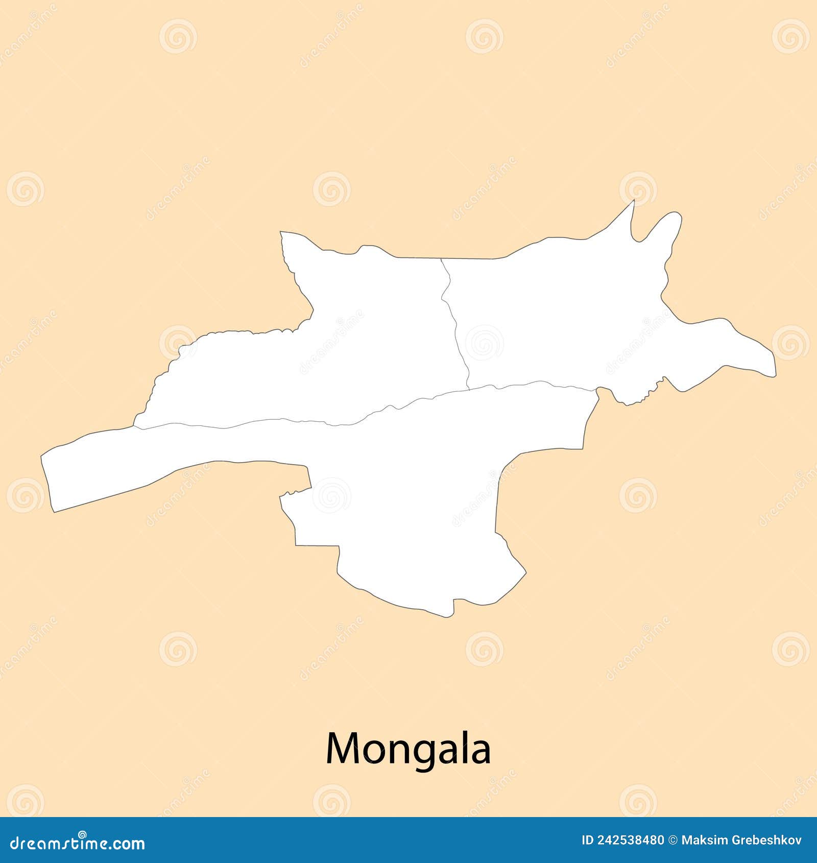 High Quality Map of Mongala is a Region of DR Congo Stock Vector ...