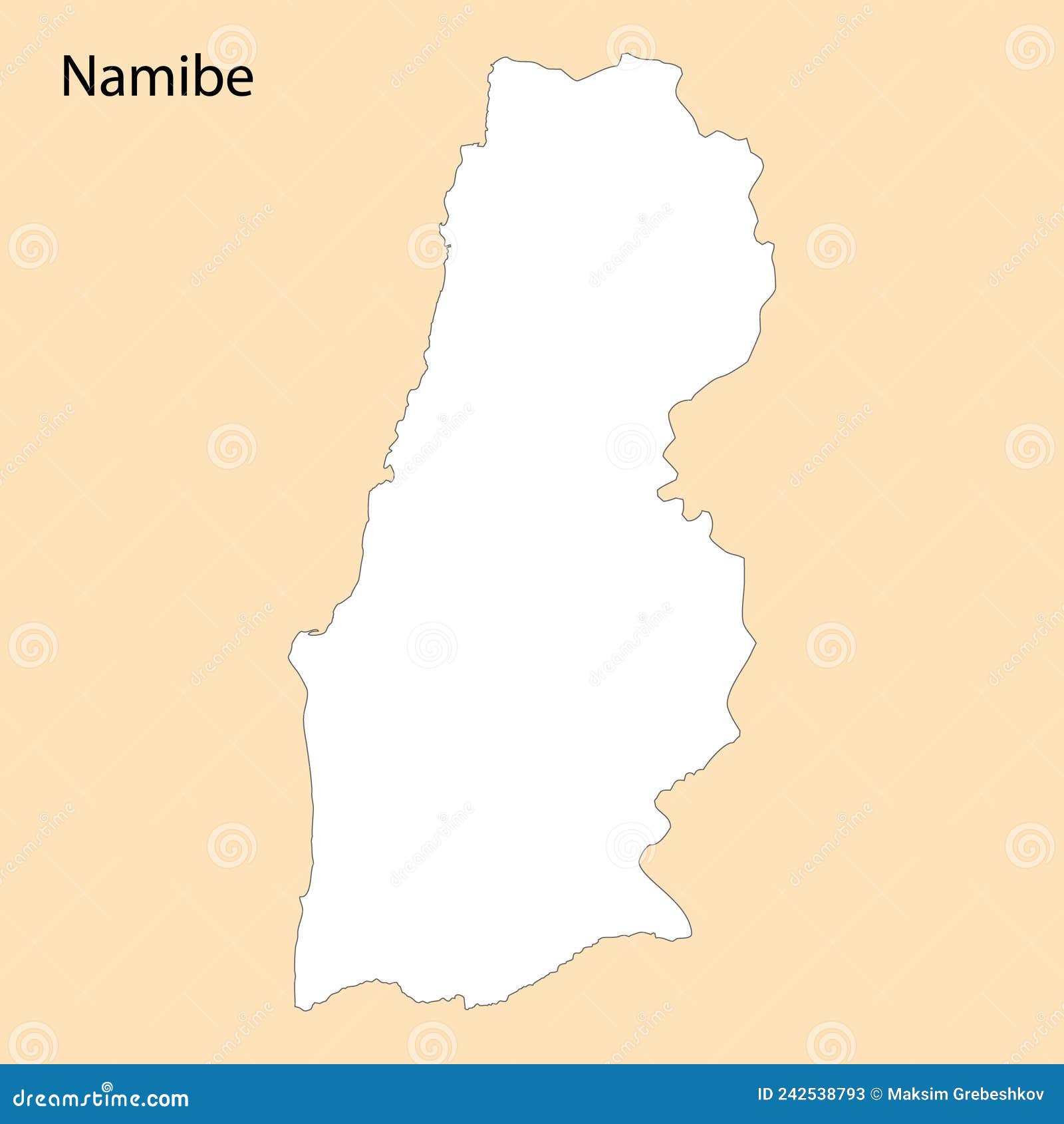 High Quality Map of Namibe is a Region of Angola Stock Vector ...