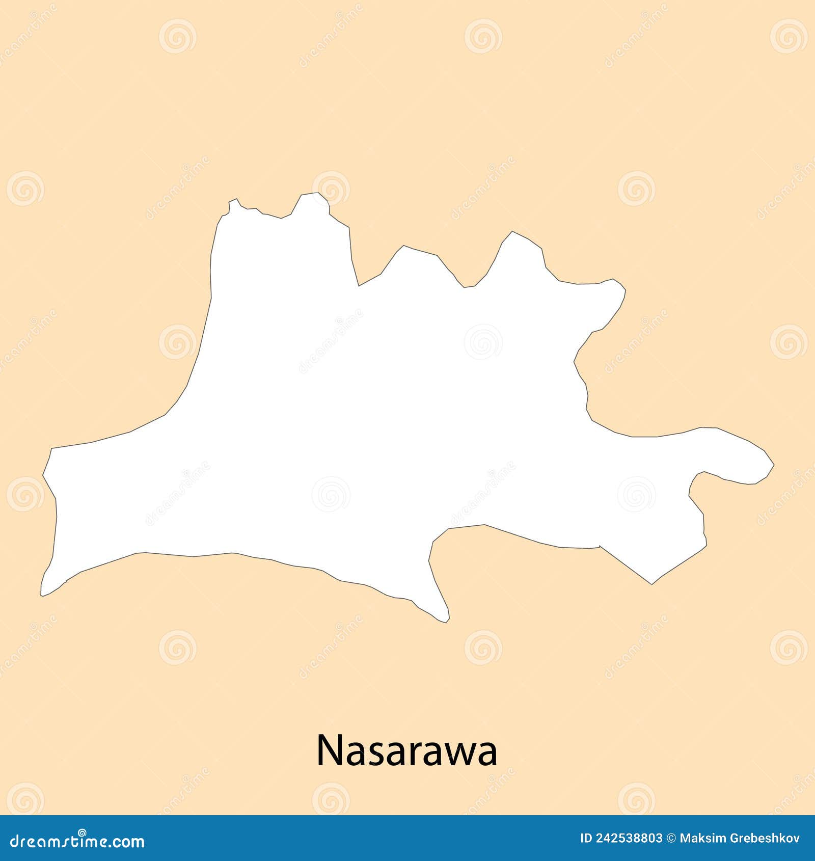 High Quality Map of Nasarawa is a Region of Nigeria Stock Vector ...