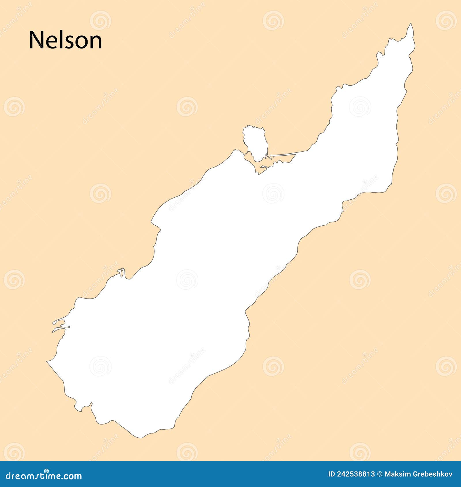 High Quality Map of Nelson is a Region of New Zealand Stock Vector ...