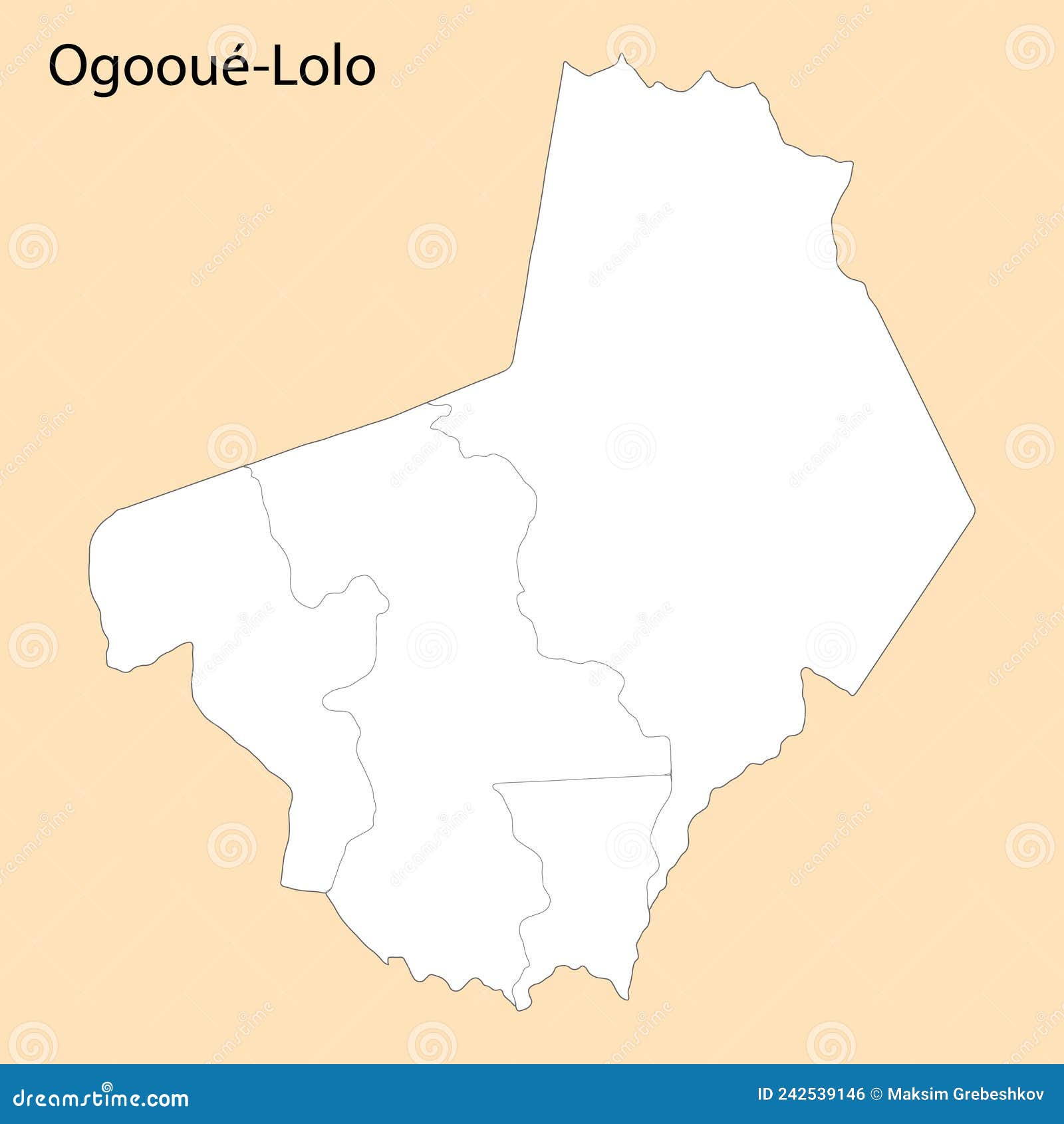 Ogooue-Lolo Province Subdivisions Of Gabon, Gabonese Republic Map ...