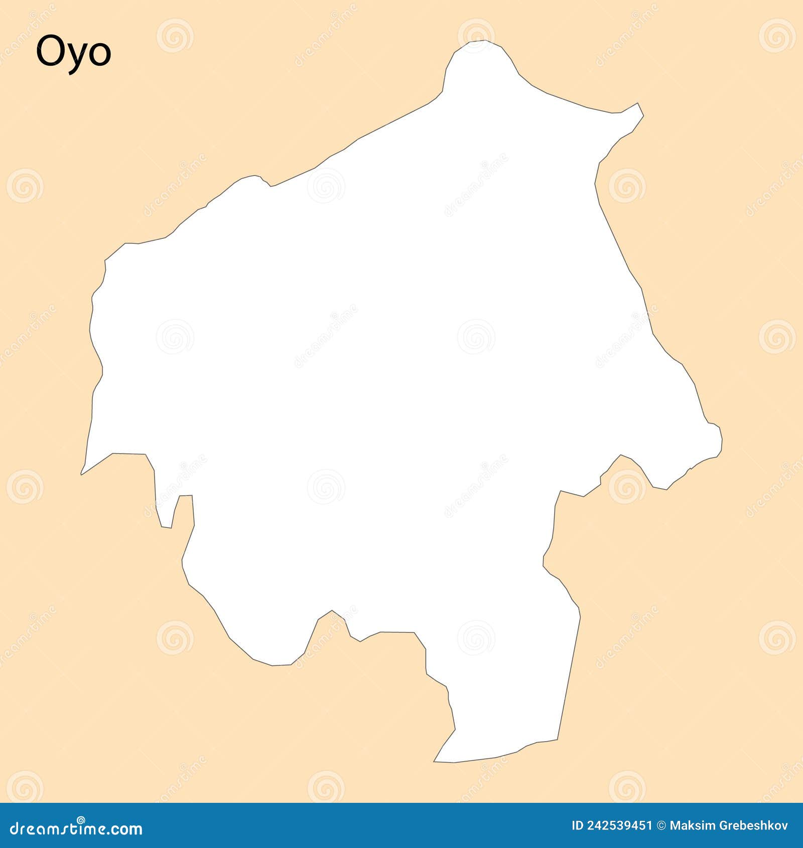 High Quality Map of Oyo is a Region of Nigeria Stock Vector ...