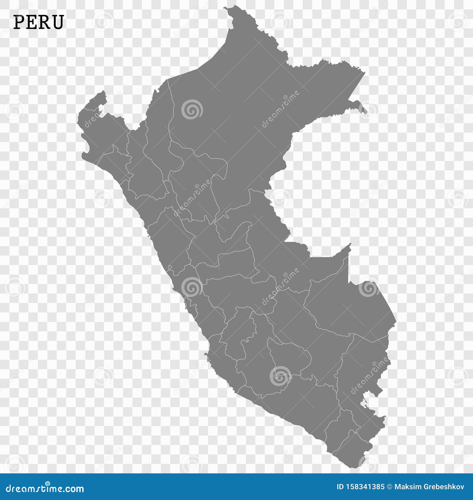 High Quality Map with Borders Stock Illustration - Illustration of ...