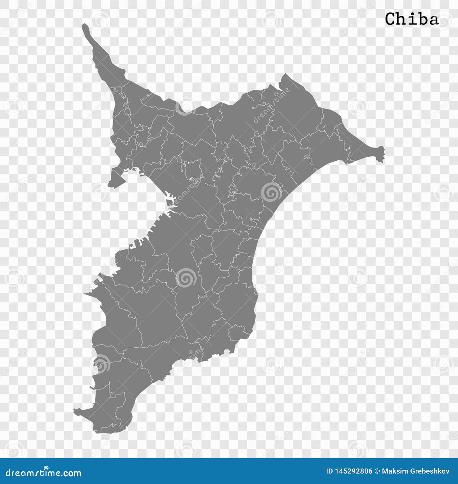 Chiba Map. Detailed Map Of Chiba City Administrative Area. Cityscape ...