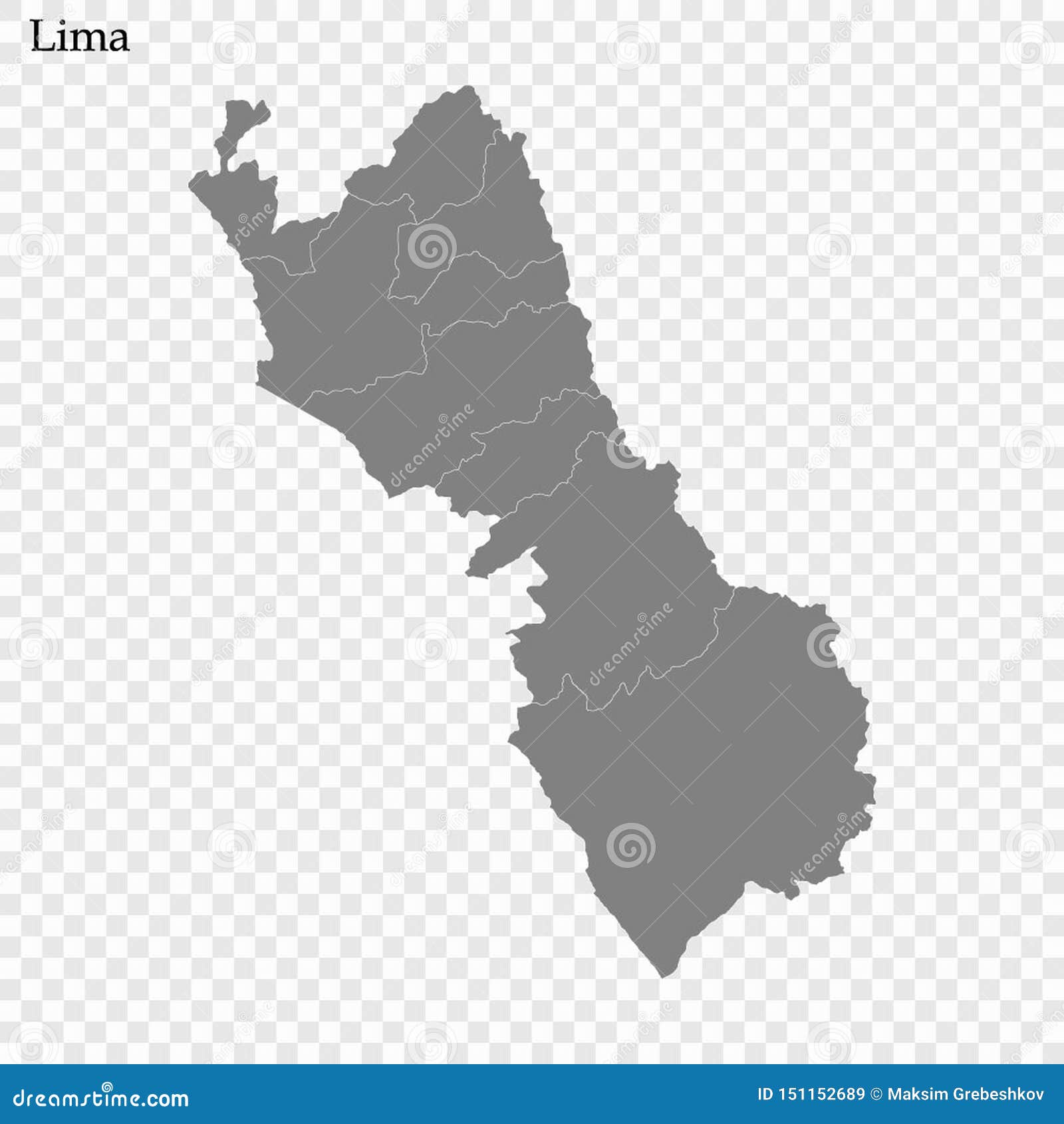 Map Of Lima With Districts Vector Illustration | CartoonDealer.com ...