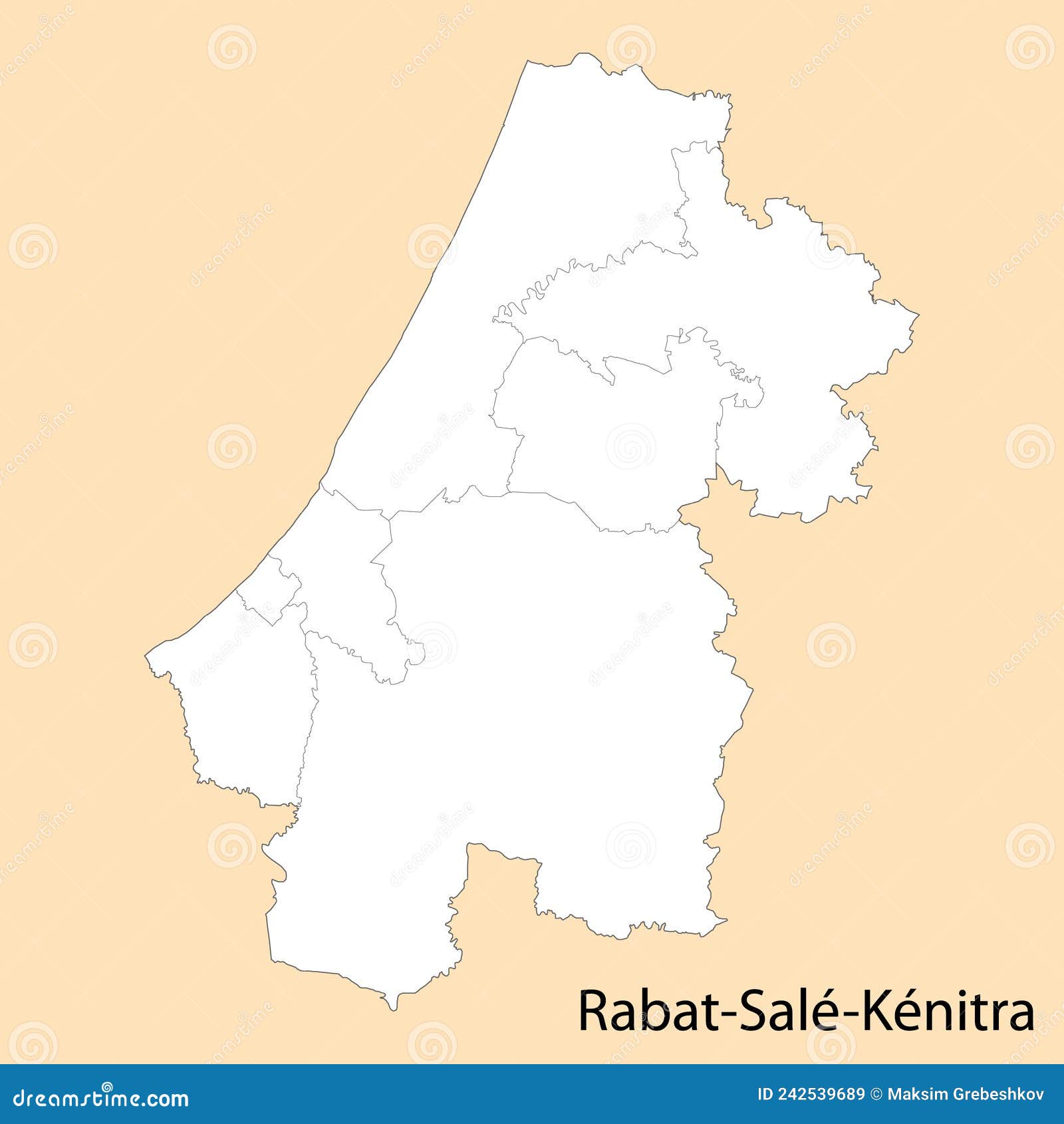 High Quality Map of Rabat-Sale-Kenitra is a Province of Morocco Stock ...