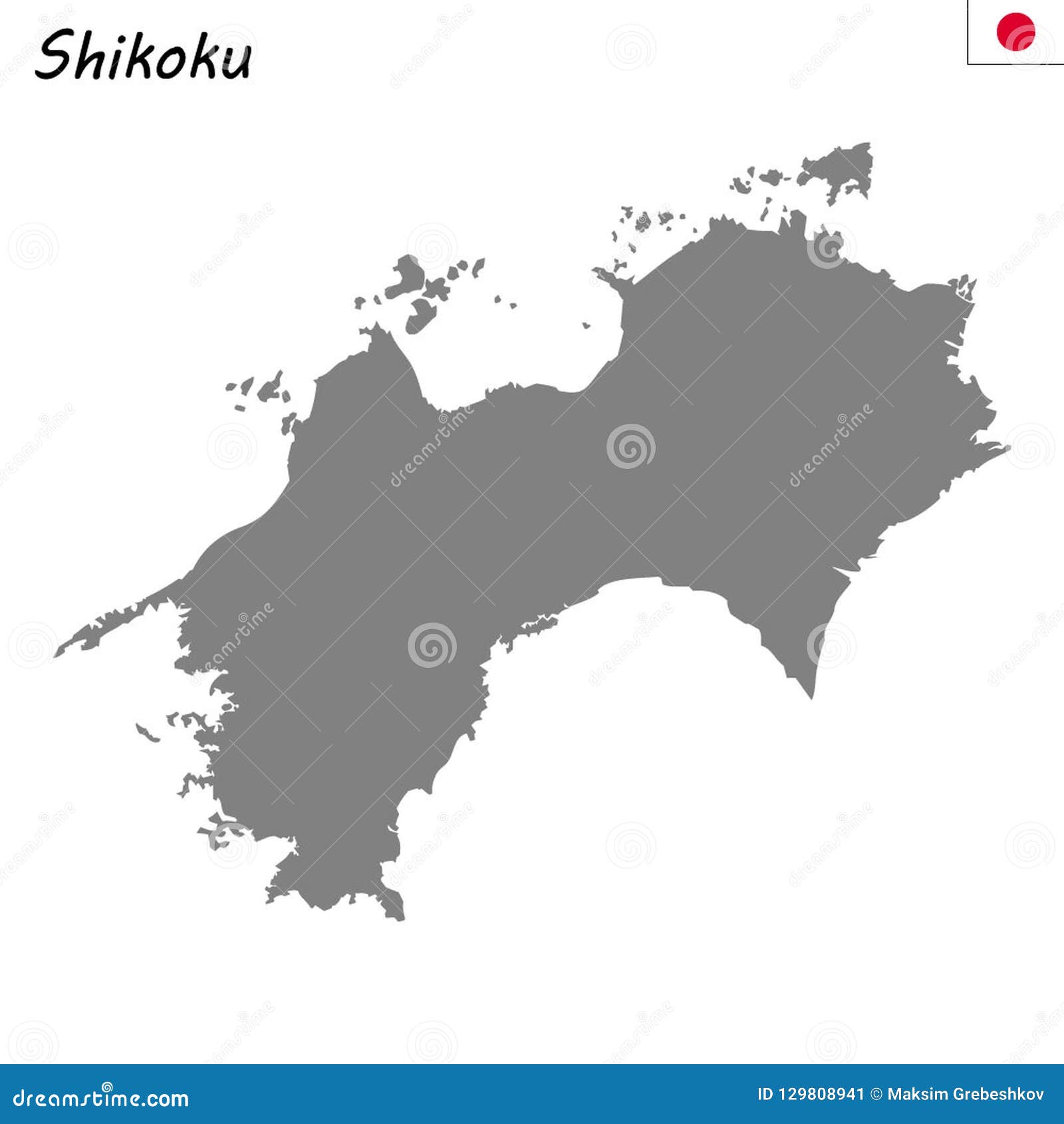 High Quality Map of Region of Japan Stock Illustration - Illustration ...