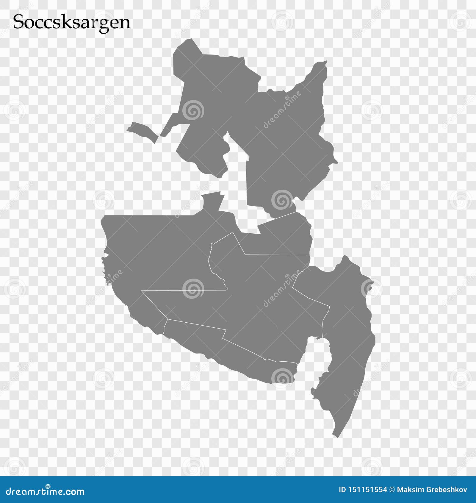 Soccsksargen Region Map Vector | CartoonDealer.com #138354073