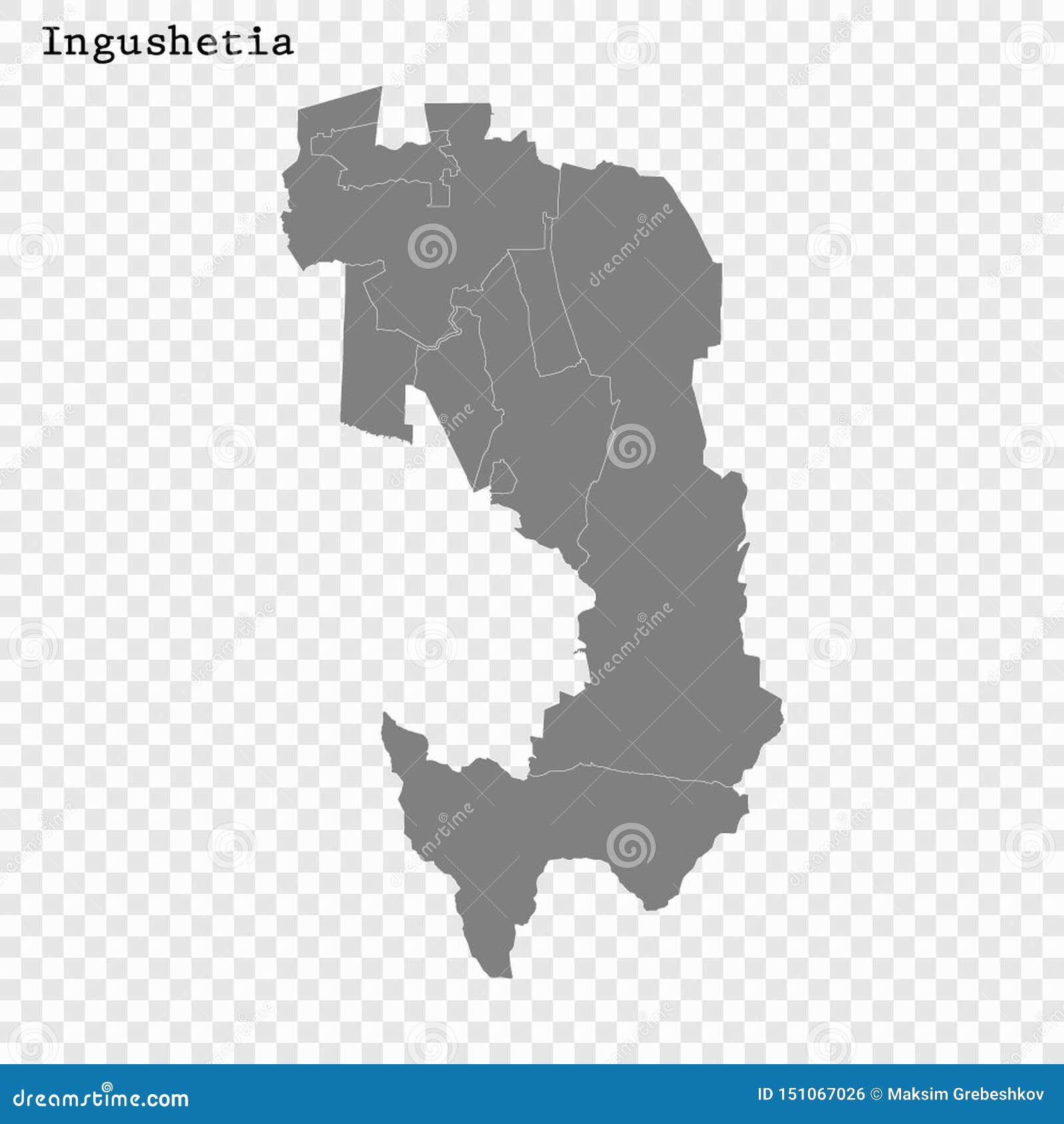 Ingushetia Region Location Within Russia 3d Map Cartoon Vector ...