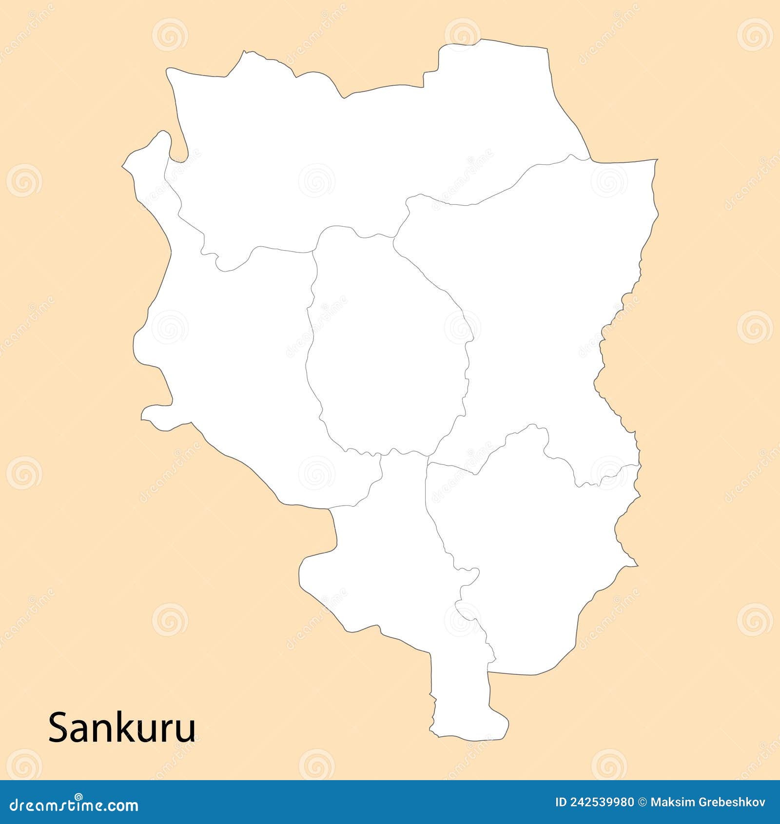 High Quality Map of Sankuru is a Region of DR Congo Stock Vector ...
