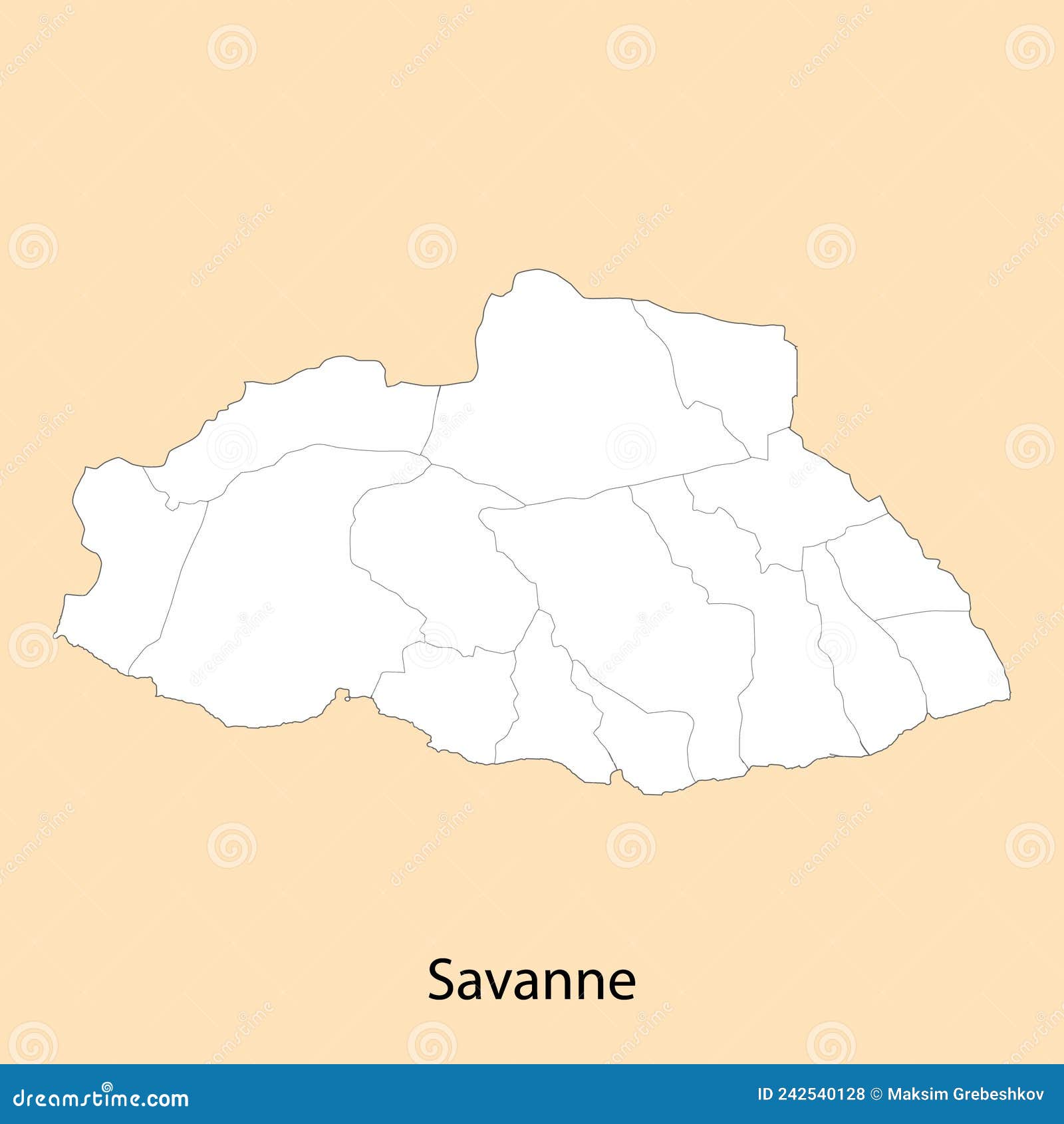 High Quality Map of Savanne is a Region of Mauritius Stock Vector ...