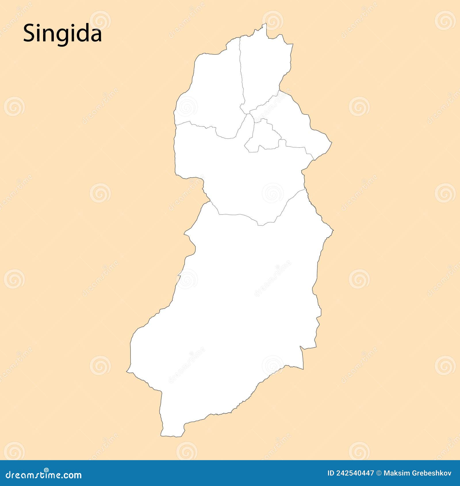 High Quality Map of Singida is a Region of Tanzania Stock Vector ...
