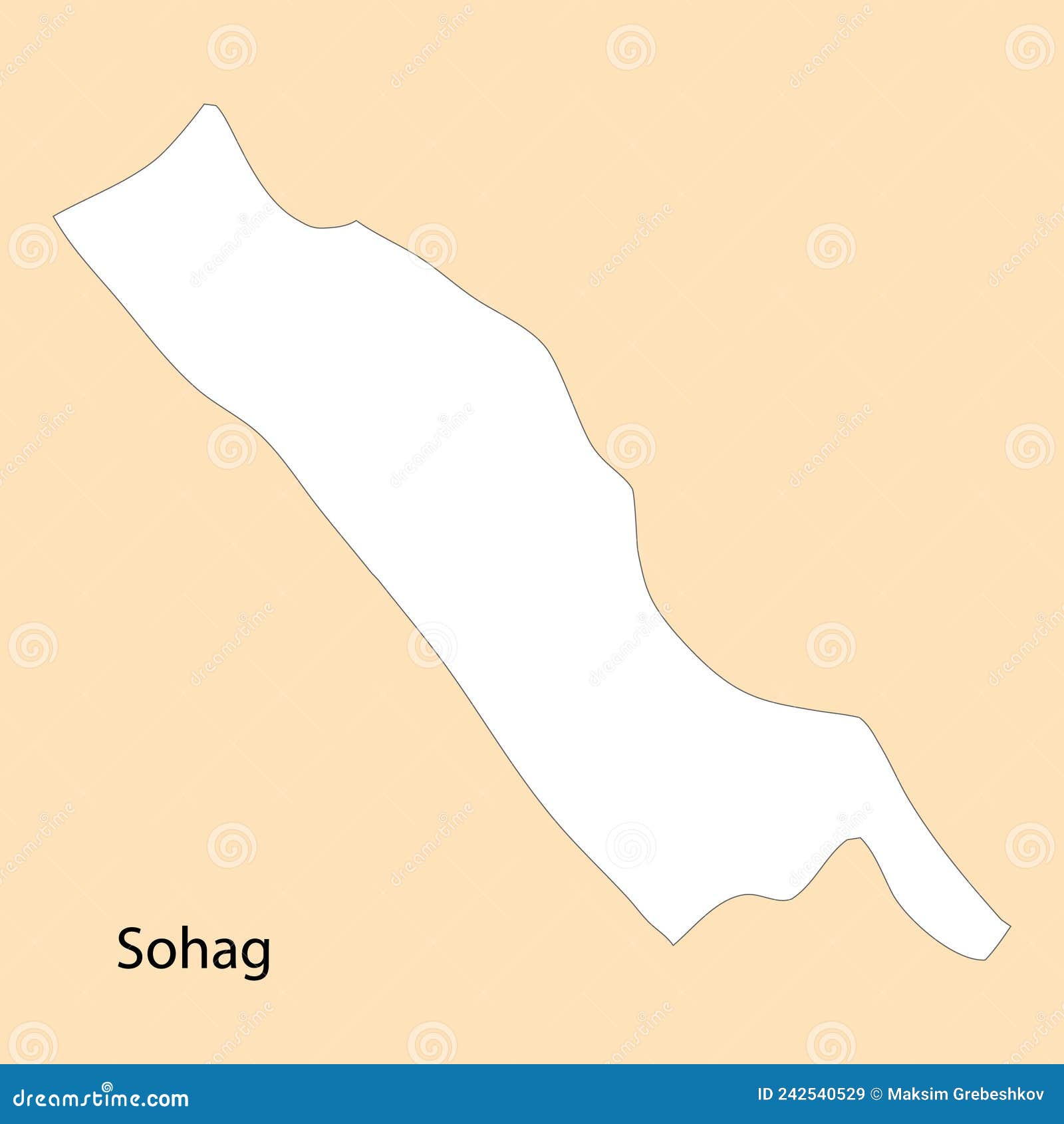 High Quality Map of Sohag is a Region of Egypt Stock Vector ...