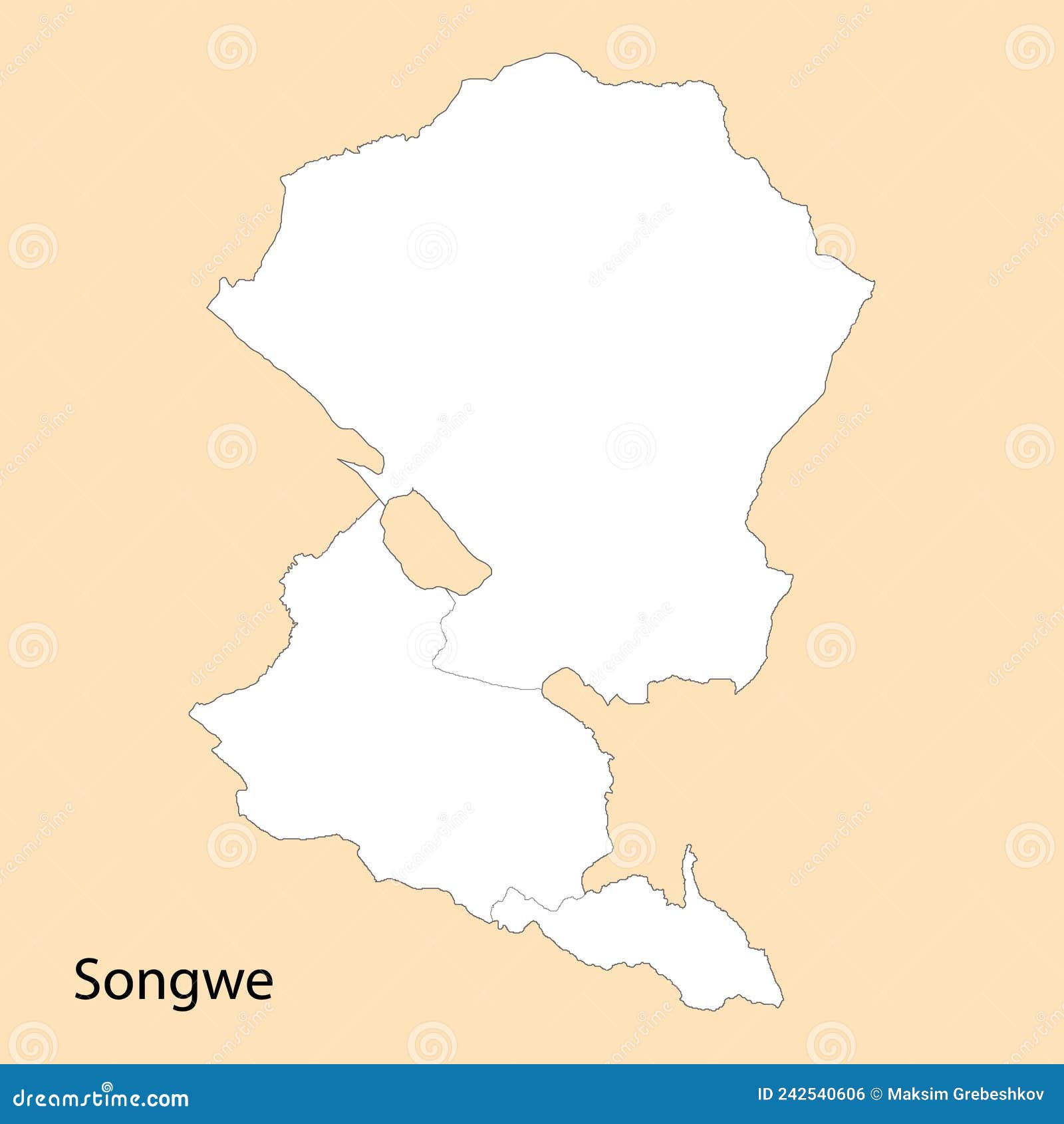 High Quality Map of Songwe is a Region of Tanzania Stock Vector ...
