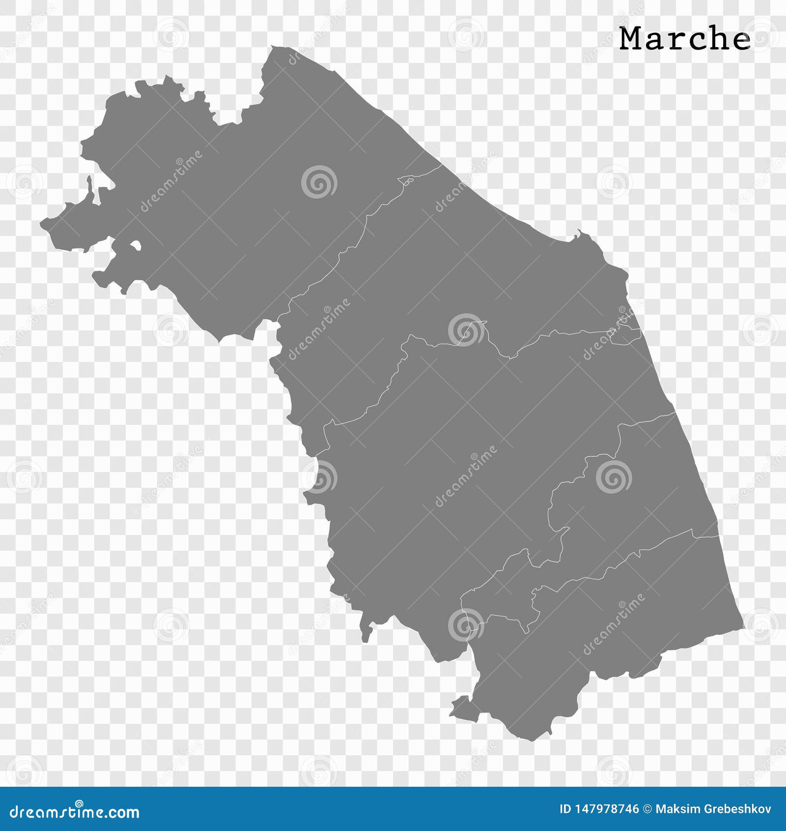 Marche Map. State And District Map Of Marche. Political Map Of Marche ...