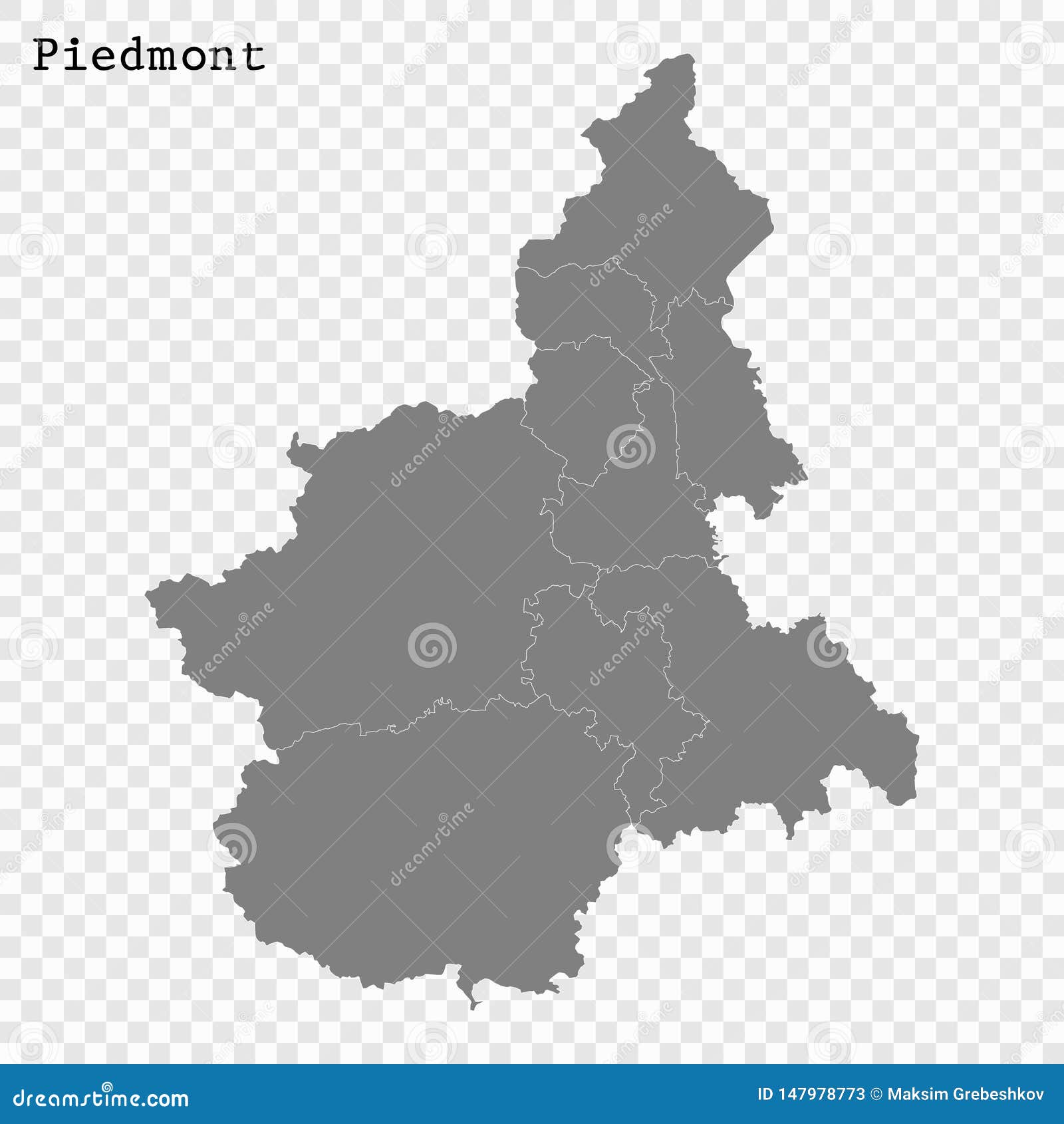 Piedmont Map. State And District Map Of Piedmont. Political Map Of ...