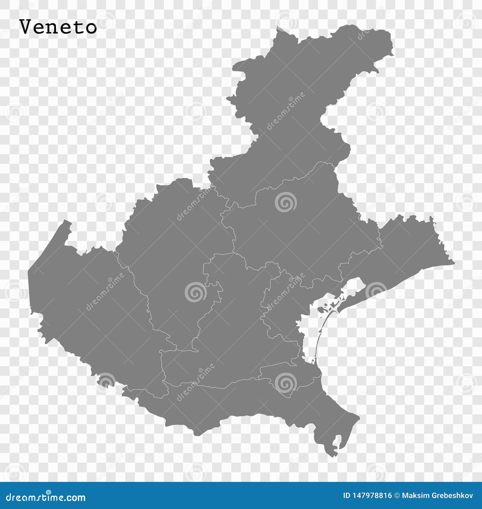 Veneto Map. State And District Map Of Veneto. Political Map Of Veneto ...
