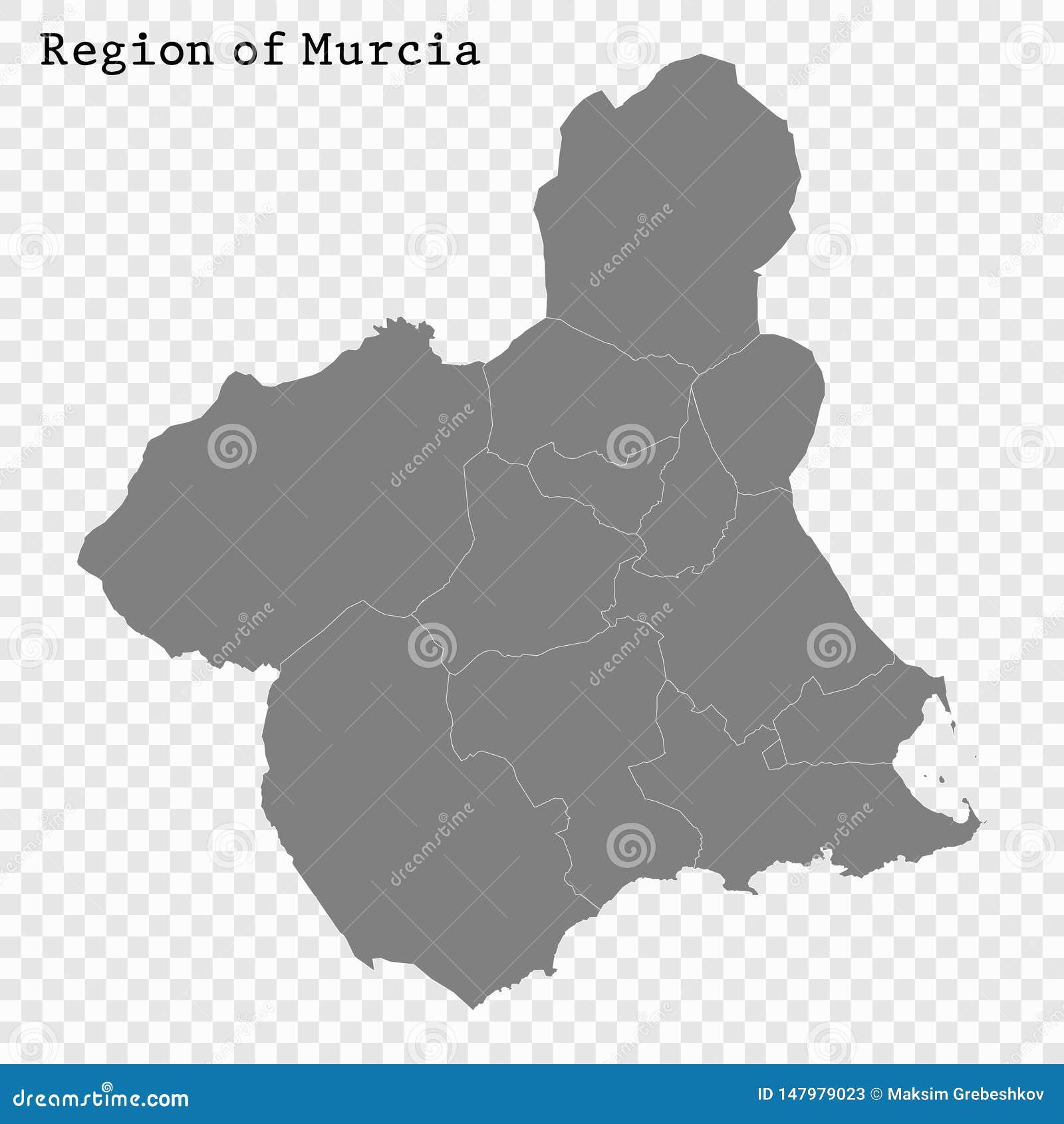 Murcia Region Map Stock Photography | CartoonDealer.com #196609982