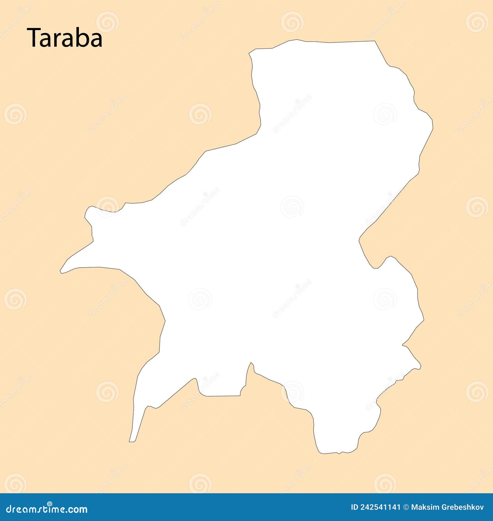 High Quality Map of Taraba is a Region of Nigeria Stock Vector ...