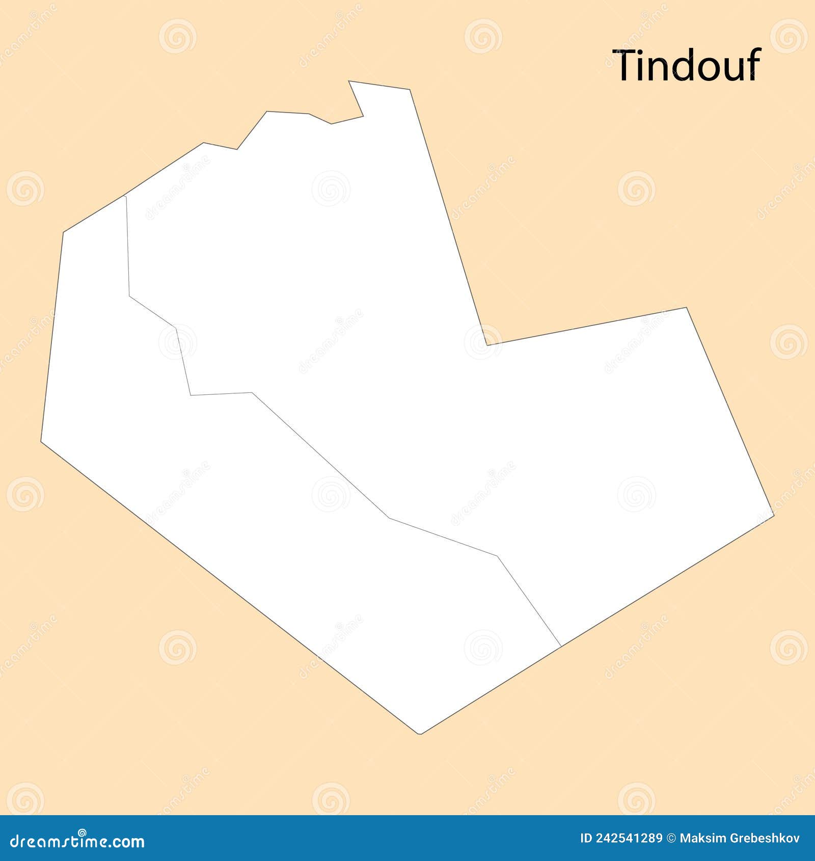 High Quality Map of Tindouf is a Province of Algeria Stock Vector ...