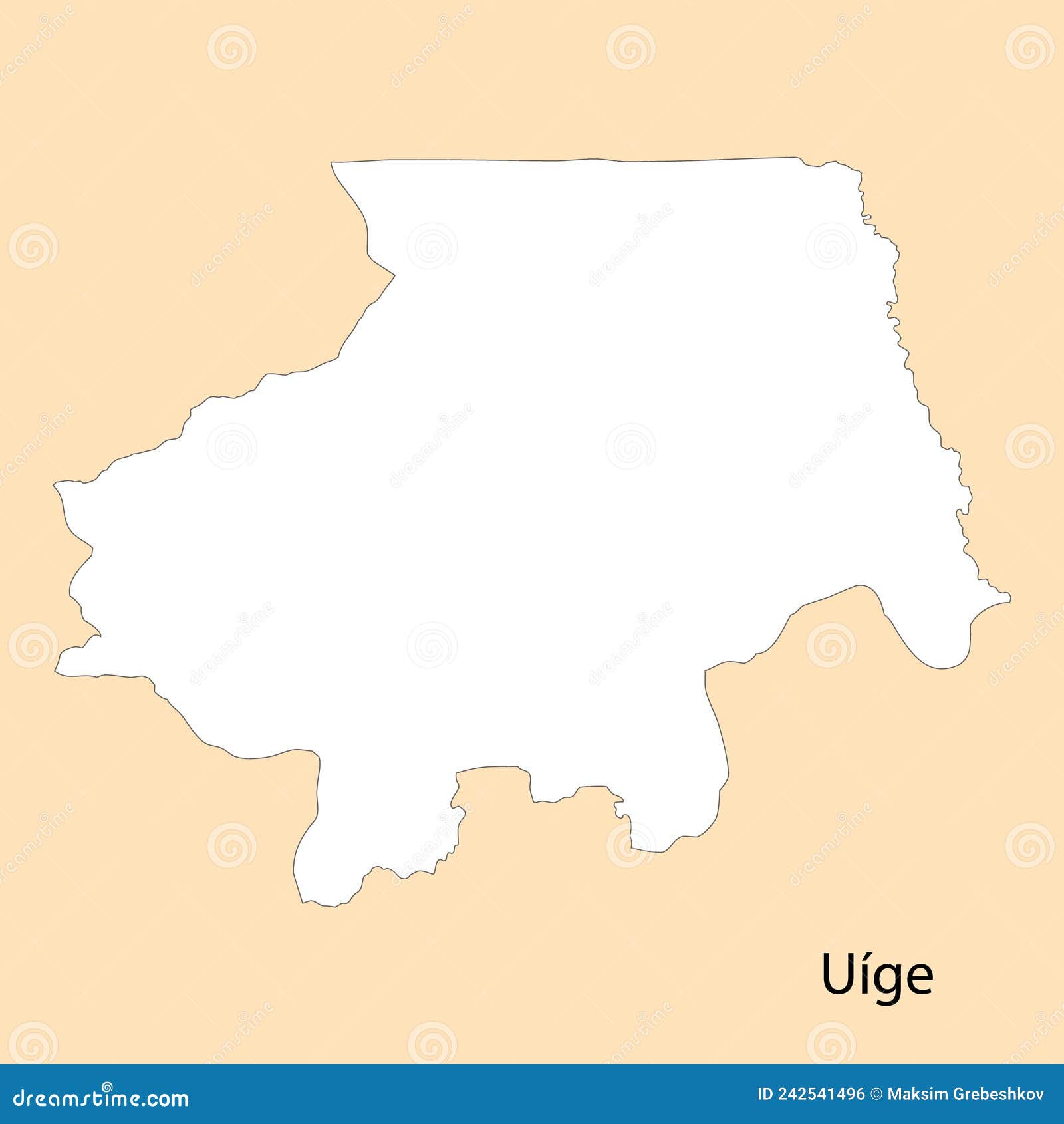 High Quality Map of Uige is a Region of Angola Stock Vector ...