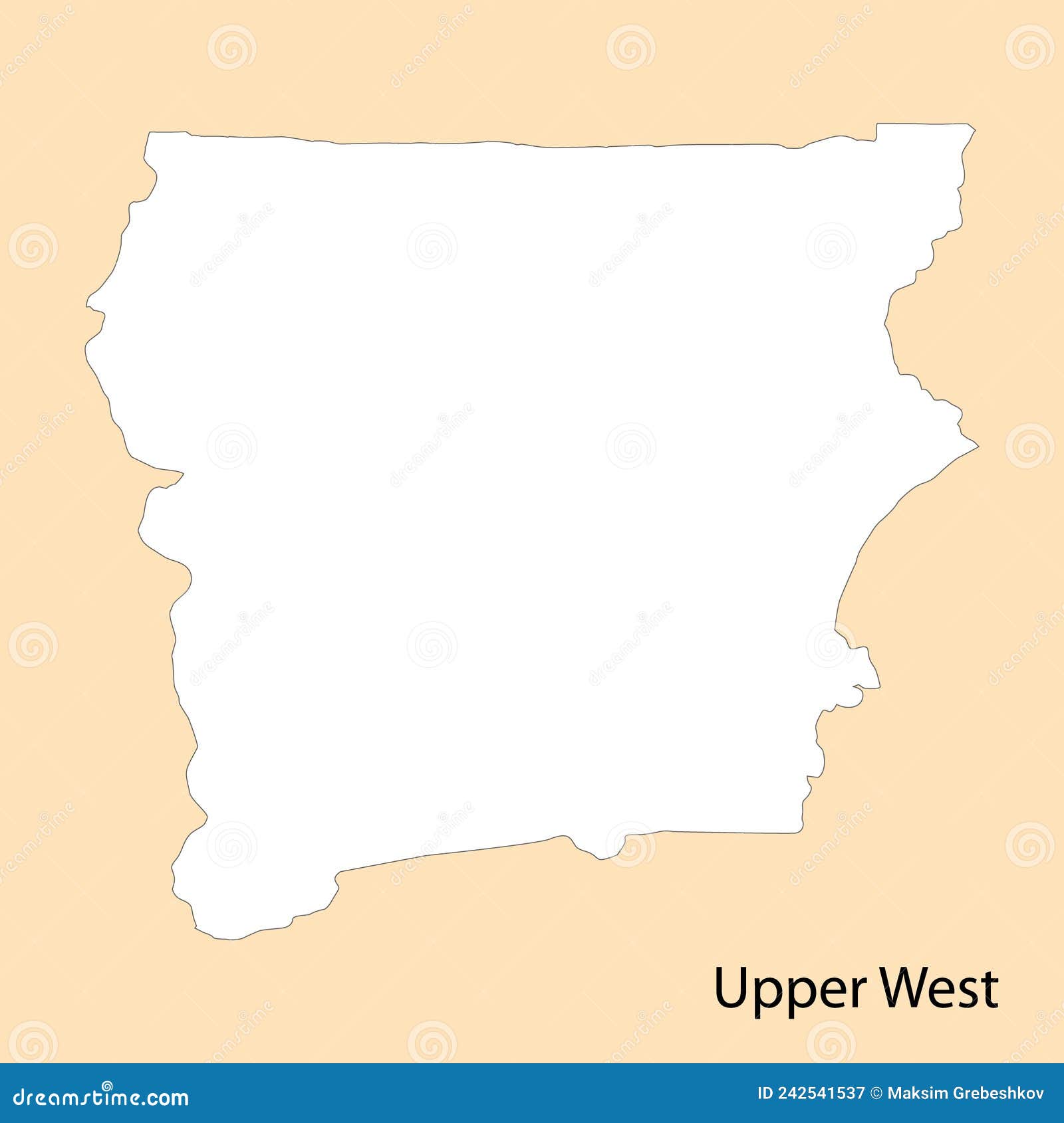 High Quality Map of Upper West is a Region of Ghana Stock Vector ...