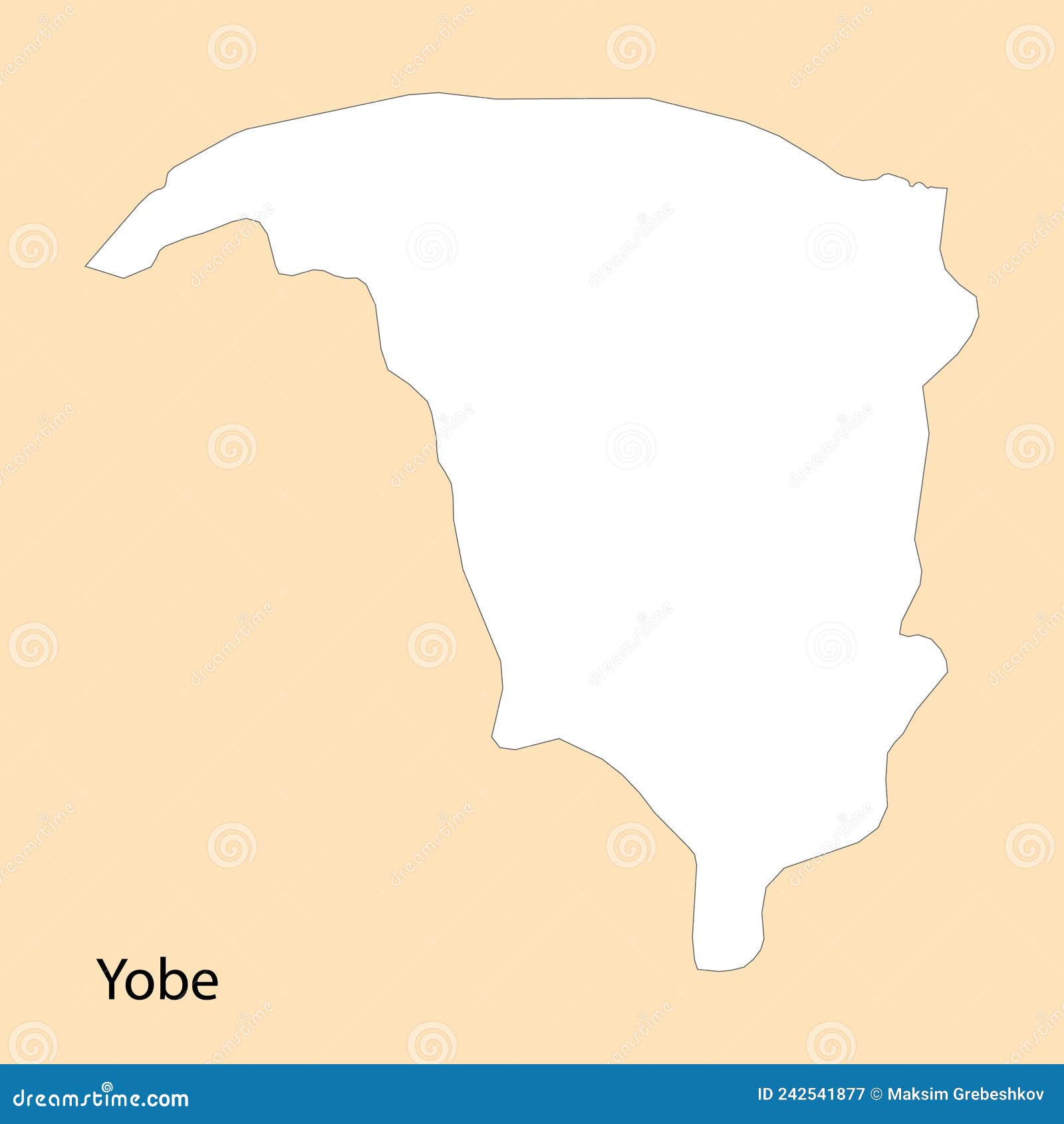 High Quality Map of Yobe is a Region of Nigeria Stock Vector ...
