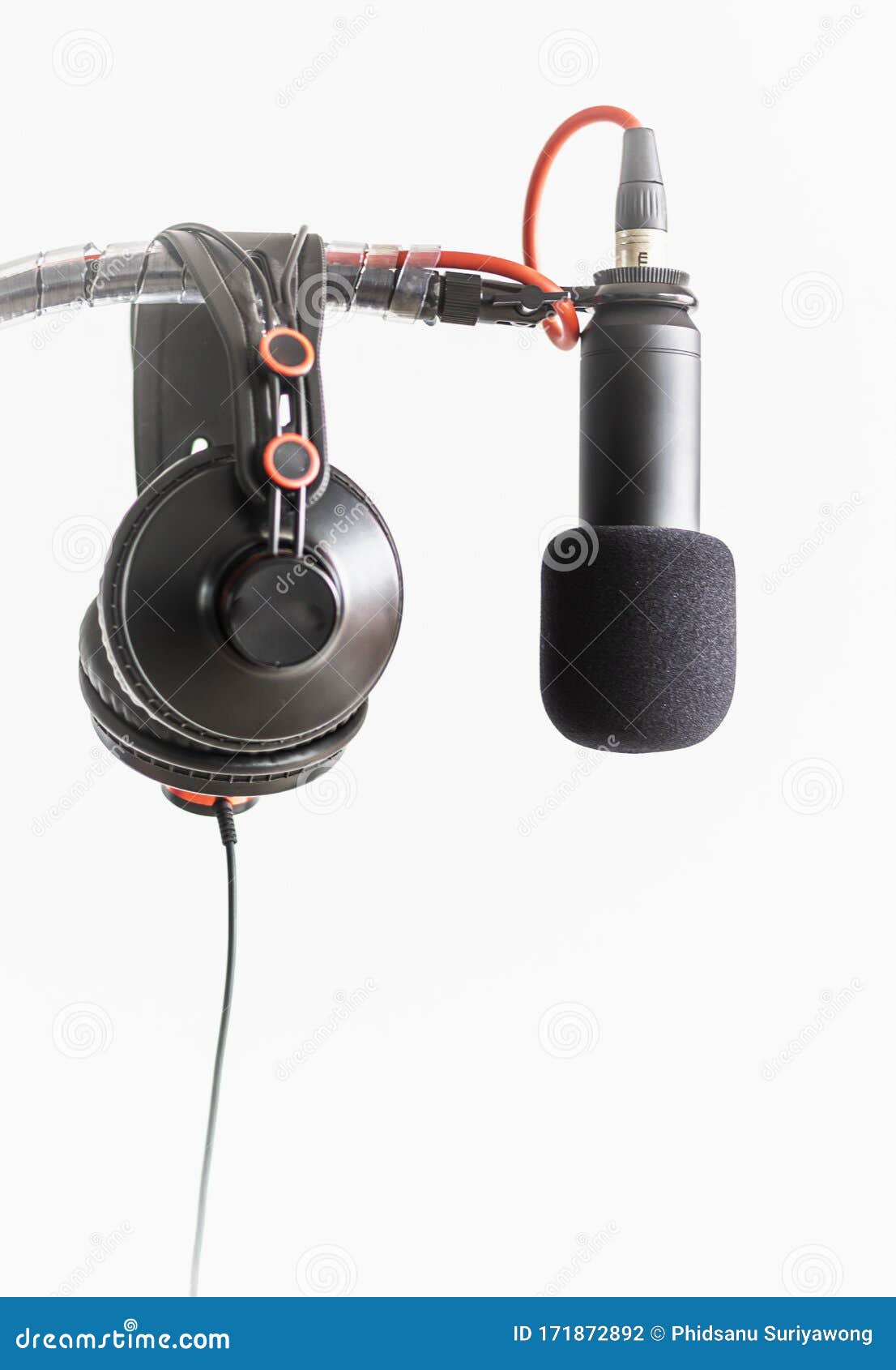 High-quality Microphone and Headphones Stock Photo - Image of musical ...