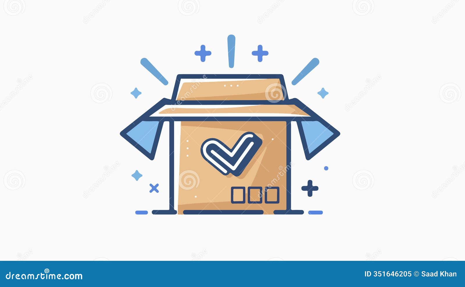 High-Quality Package Box with Check Mark for Quality Control and ...