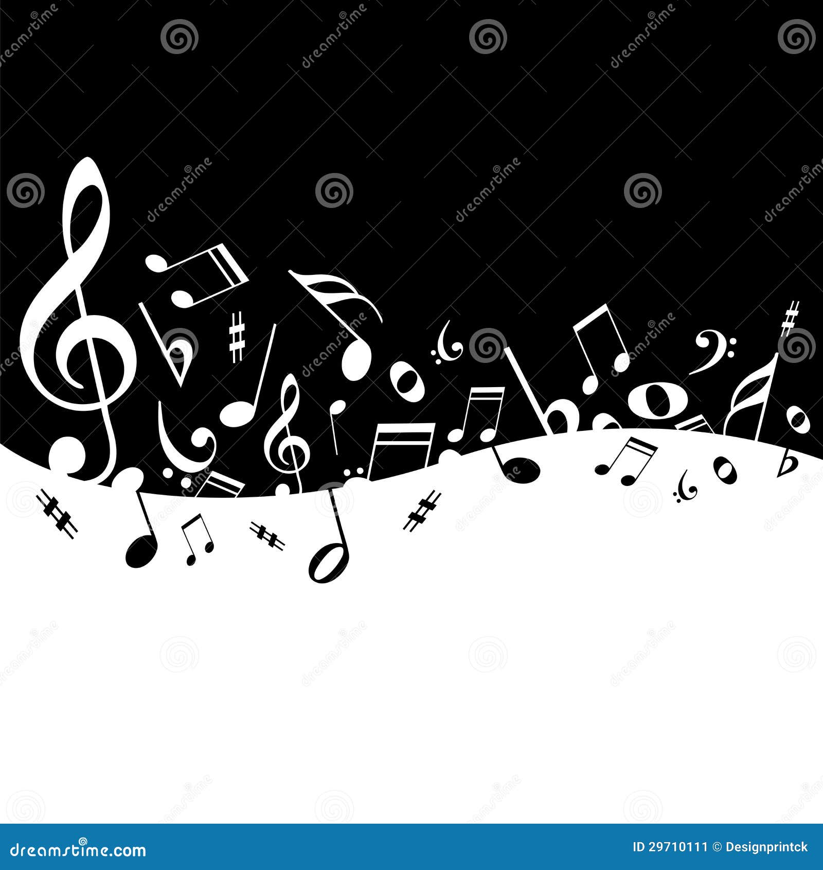 Poster music notes stock vector. Illustration of composition - 29710111