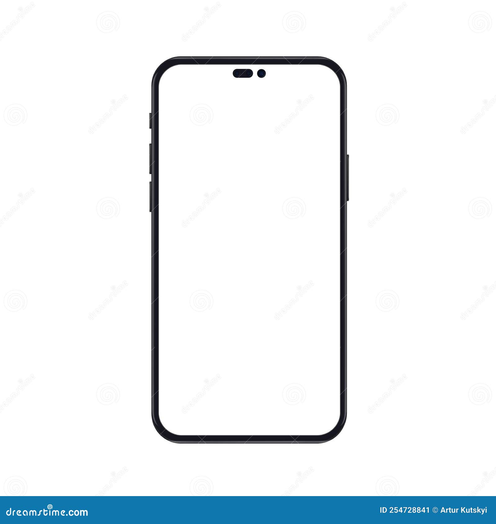 High Quality Realistic New Version of Smartphone with Blank White ...