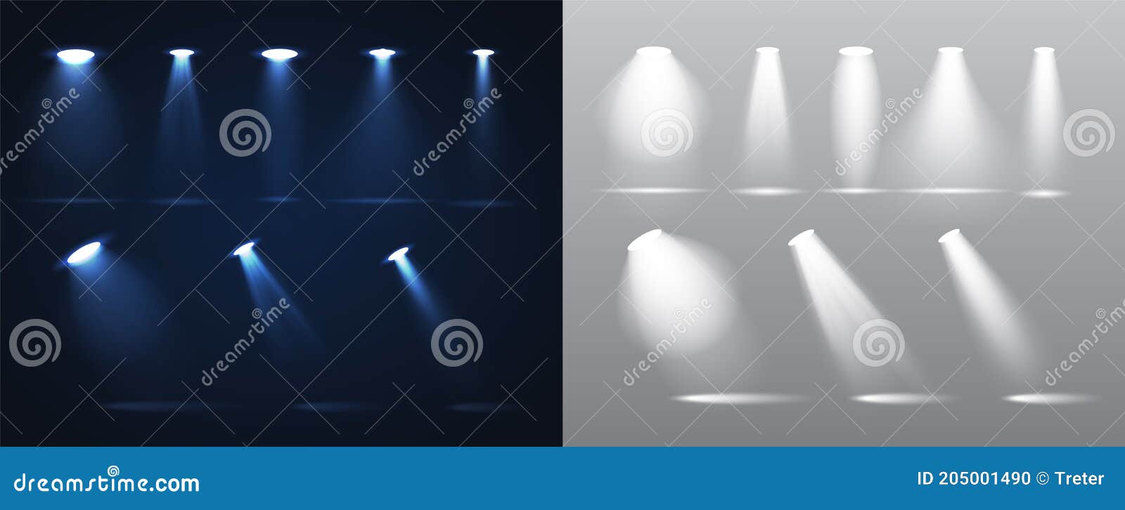 High Quality Realistic Sportlight for Your Design . Isolated Vector ...