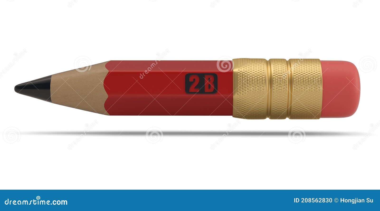 High Quality Rendering Pencil Isolated on White Background, 3D ...