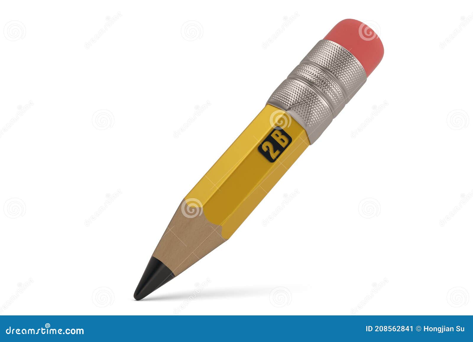High Quality Rendering Pencil Isolated on White Background, 3D ...