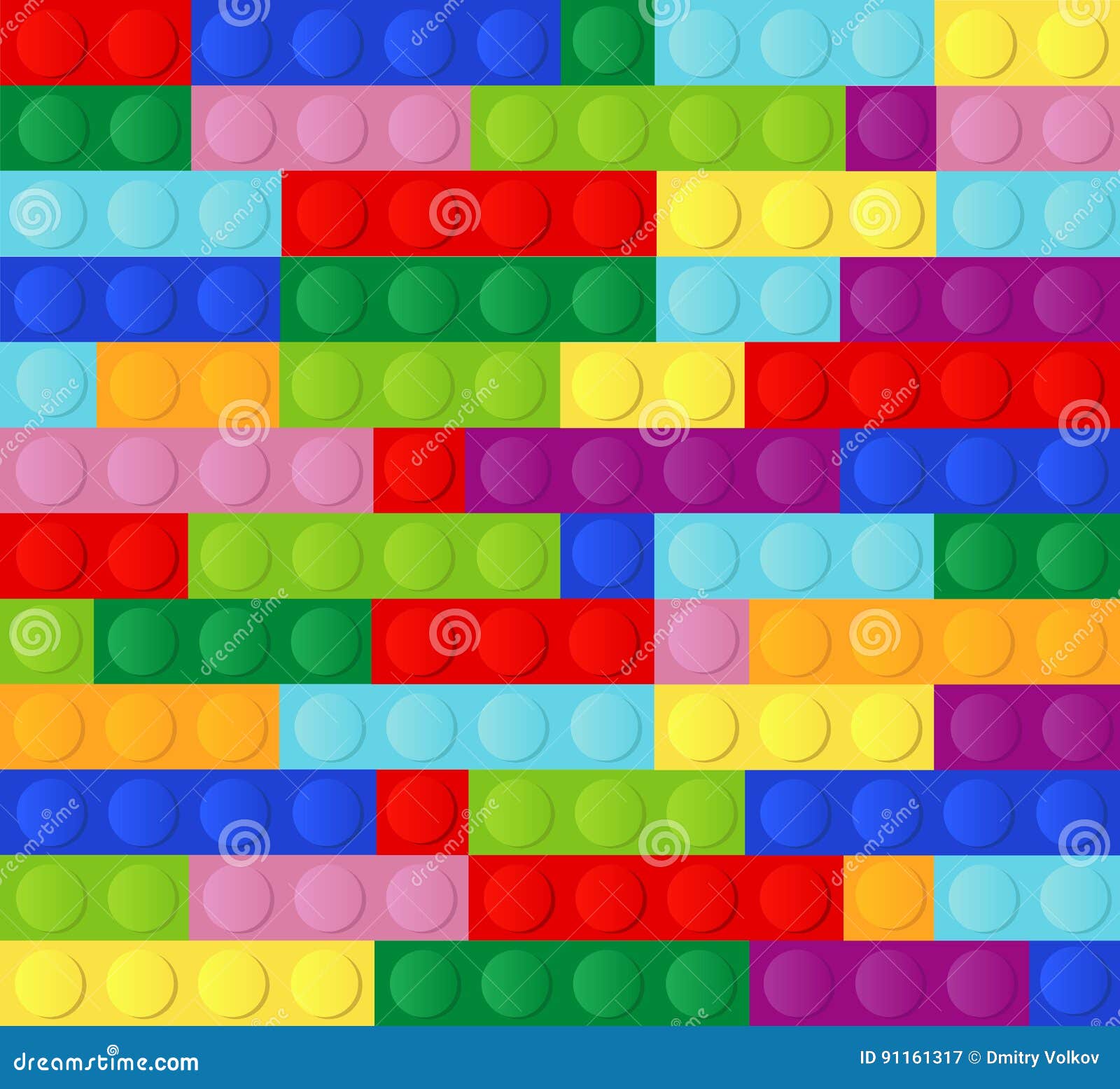 High Quality Seamless Background of Colored Plastic Bricks Stock Vector ...