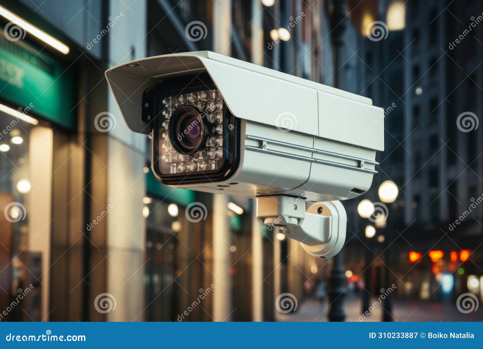 High Quality Security Camera Mounted on House with Clear Street View ...