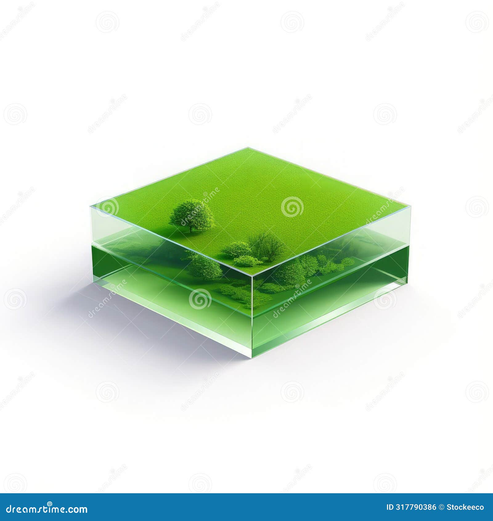 High-quality Shiny Plastic Isometric Square Knoll Model on White Stock ...