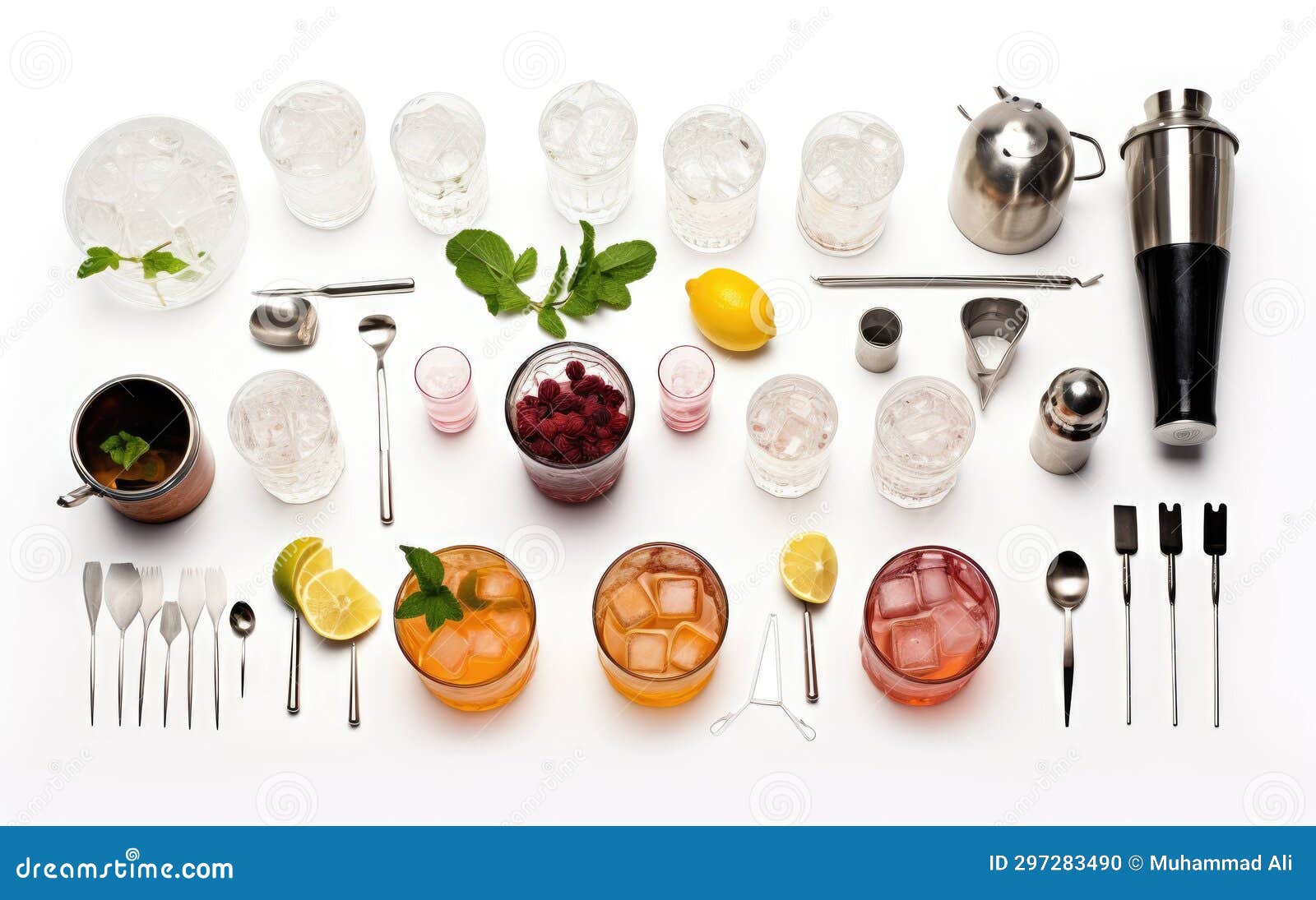 High Quality Spirits Set on White Background Stock Illustration ...