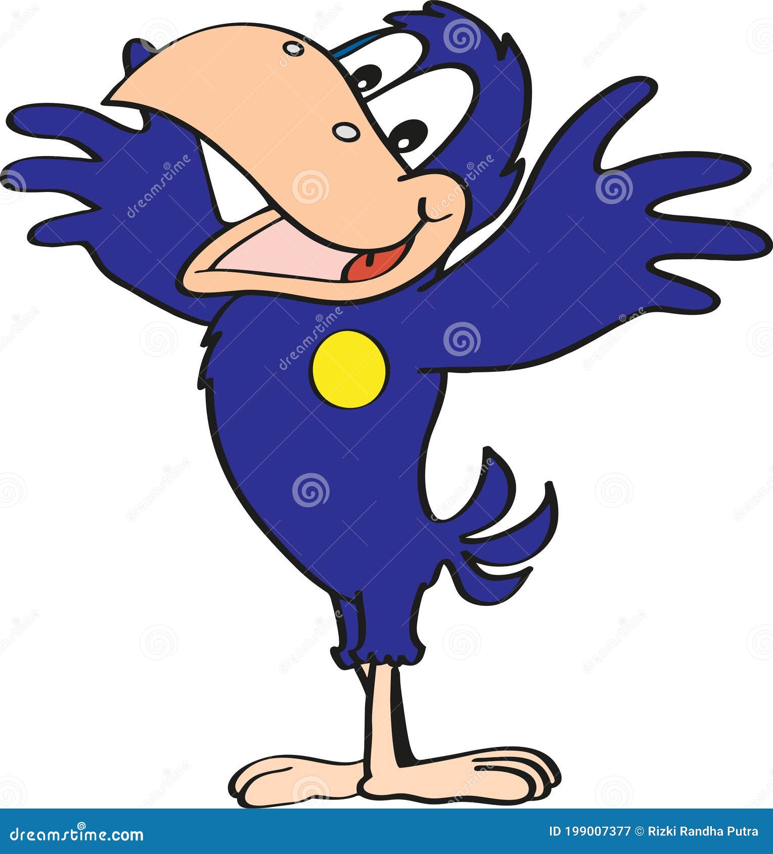 Animated Parrot: A Cool Cartoon Bird In Pixar Style Royalty-Free ...