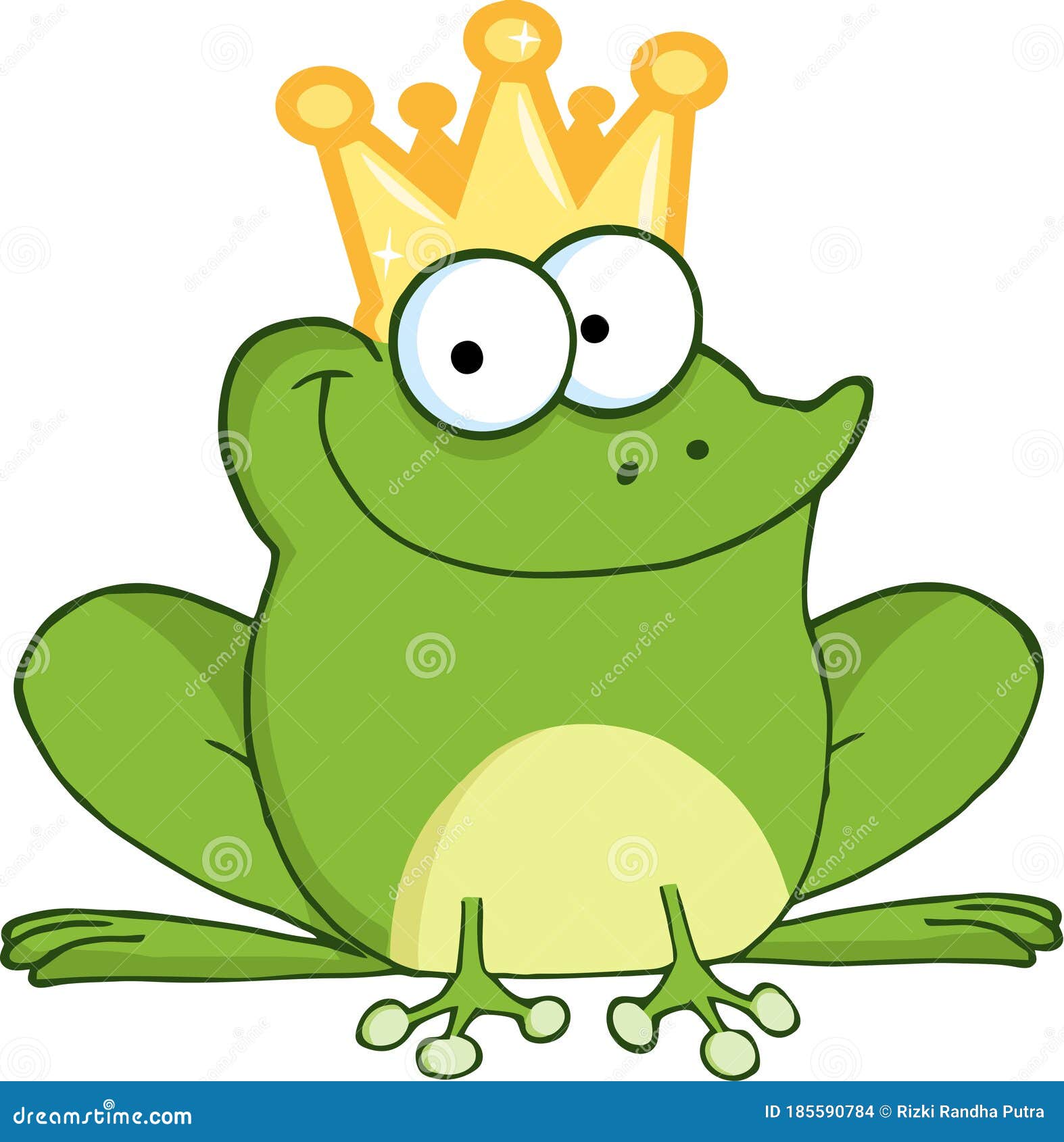 High Quality Vector Animated Toad Wearing a Crown Stock Vector ...