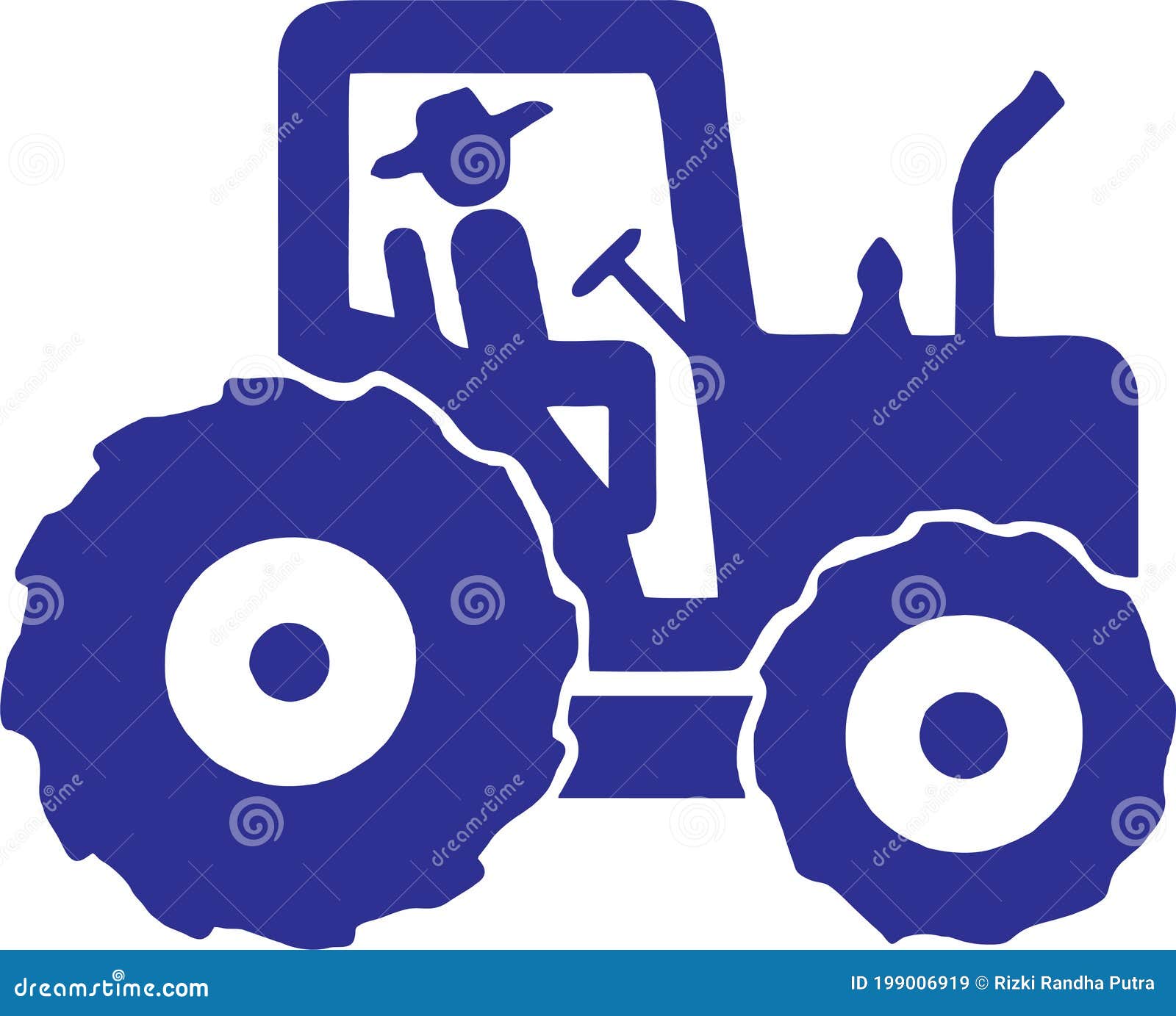 High Quality Vector Animated Tractor for Plowing the Fields Stock ...