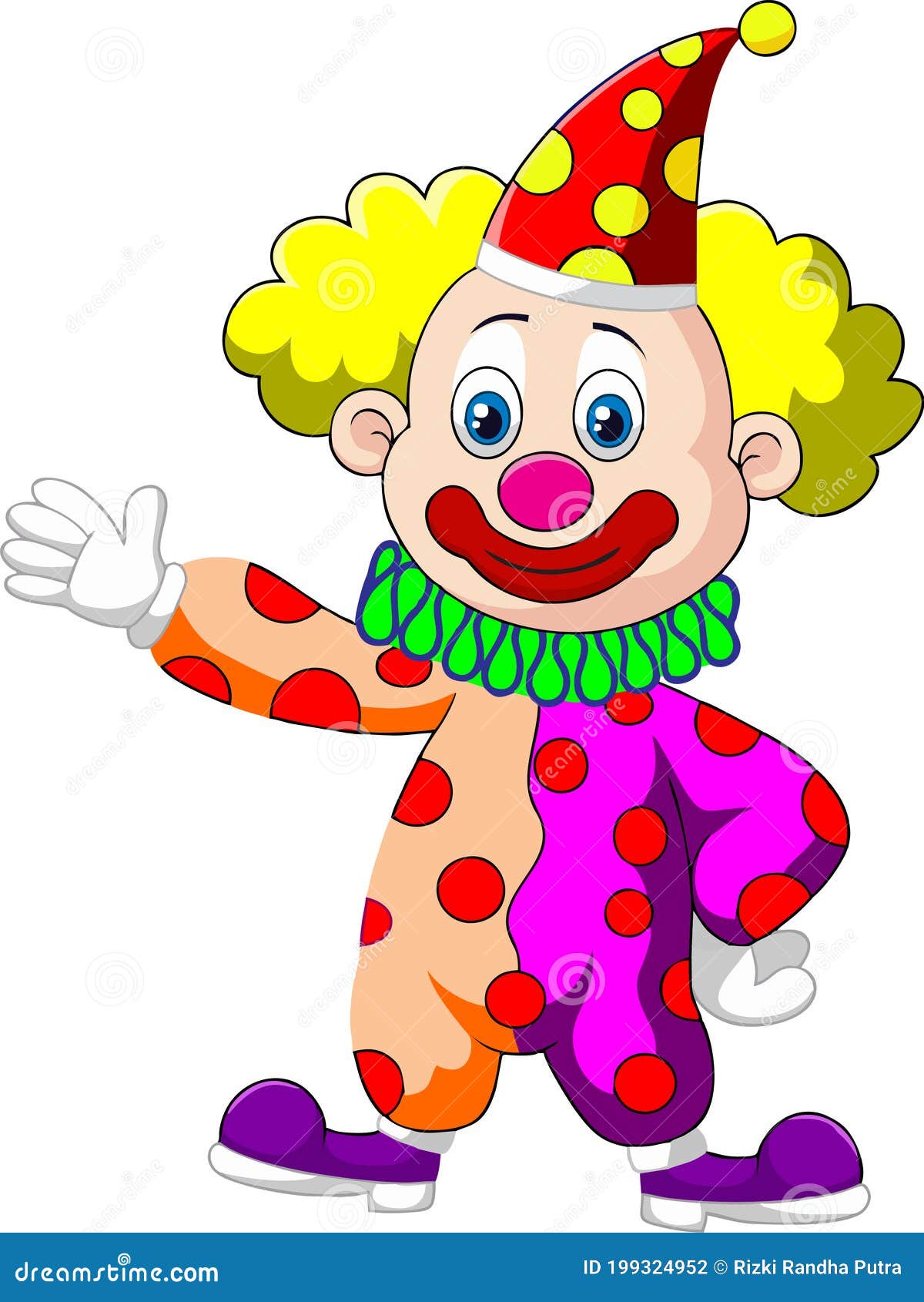 High Quality Vector Cute Clown and Elegant Stock Vector - Illustration ...