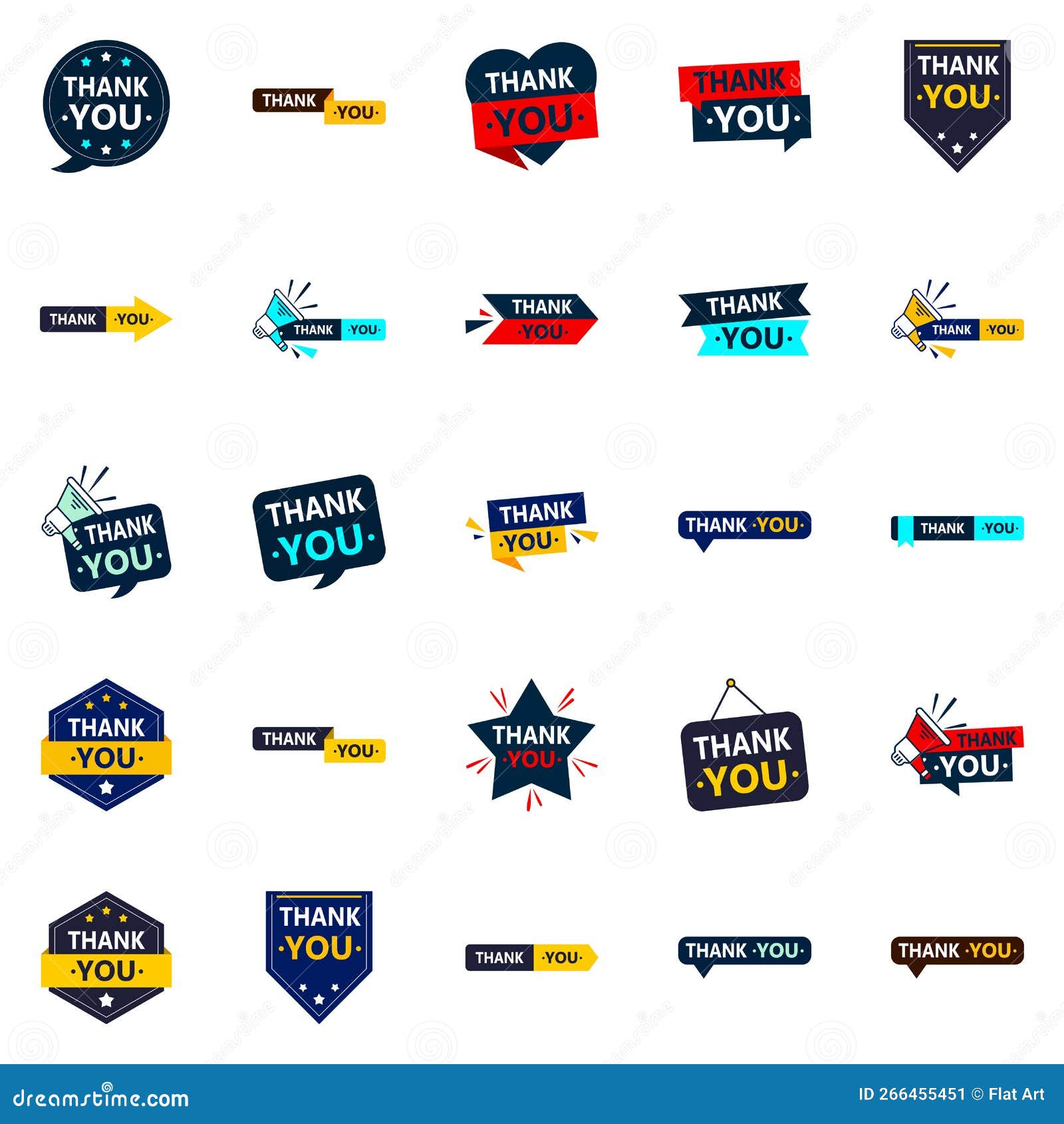 25 High Quality Vector Elements for Saying Thank You Stock Vector ...