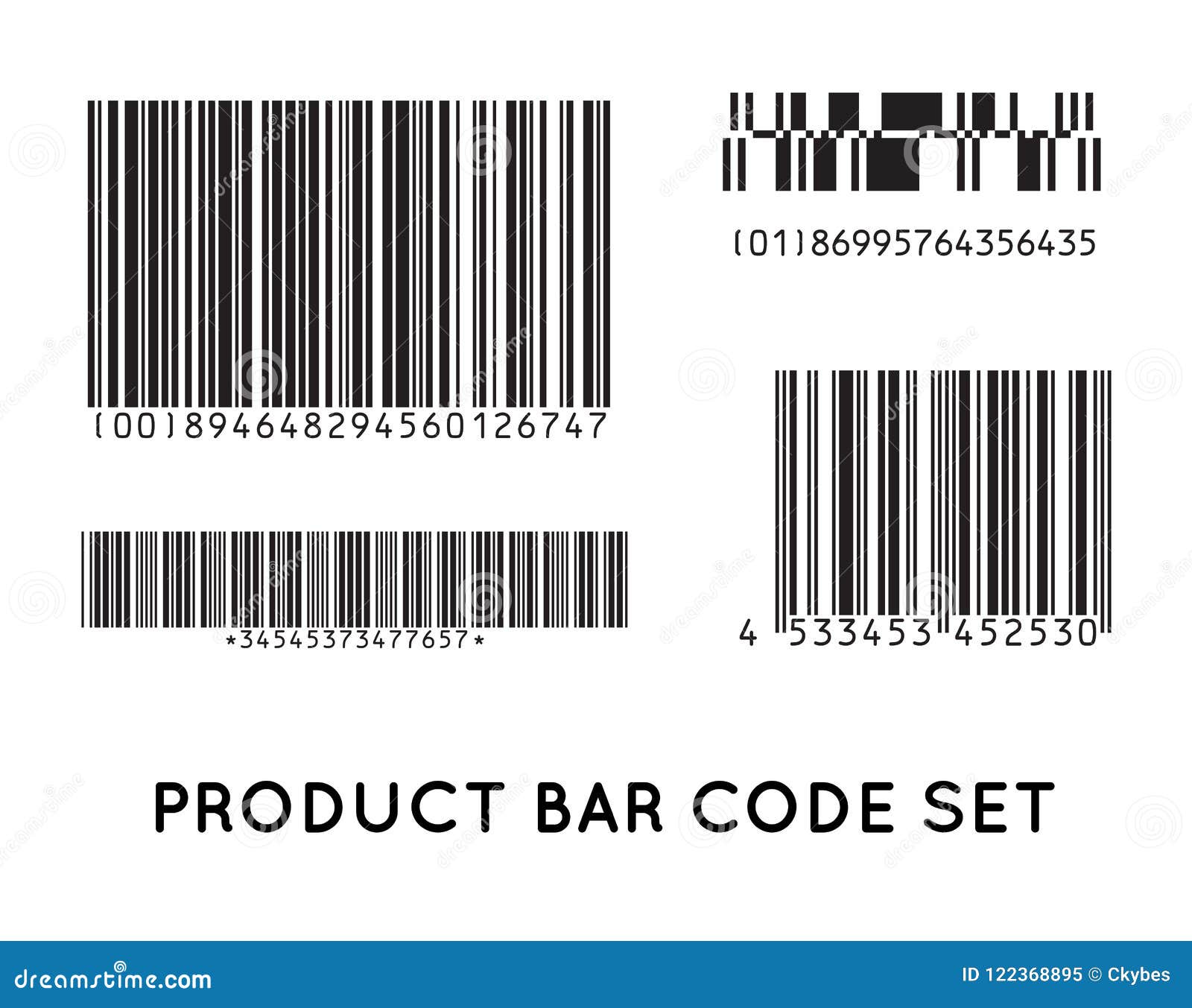 Bar Code Icon. Set of Modern Flat Barcode. Can Be Use As a Template for ...
