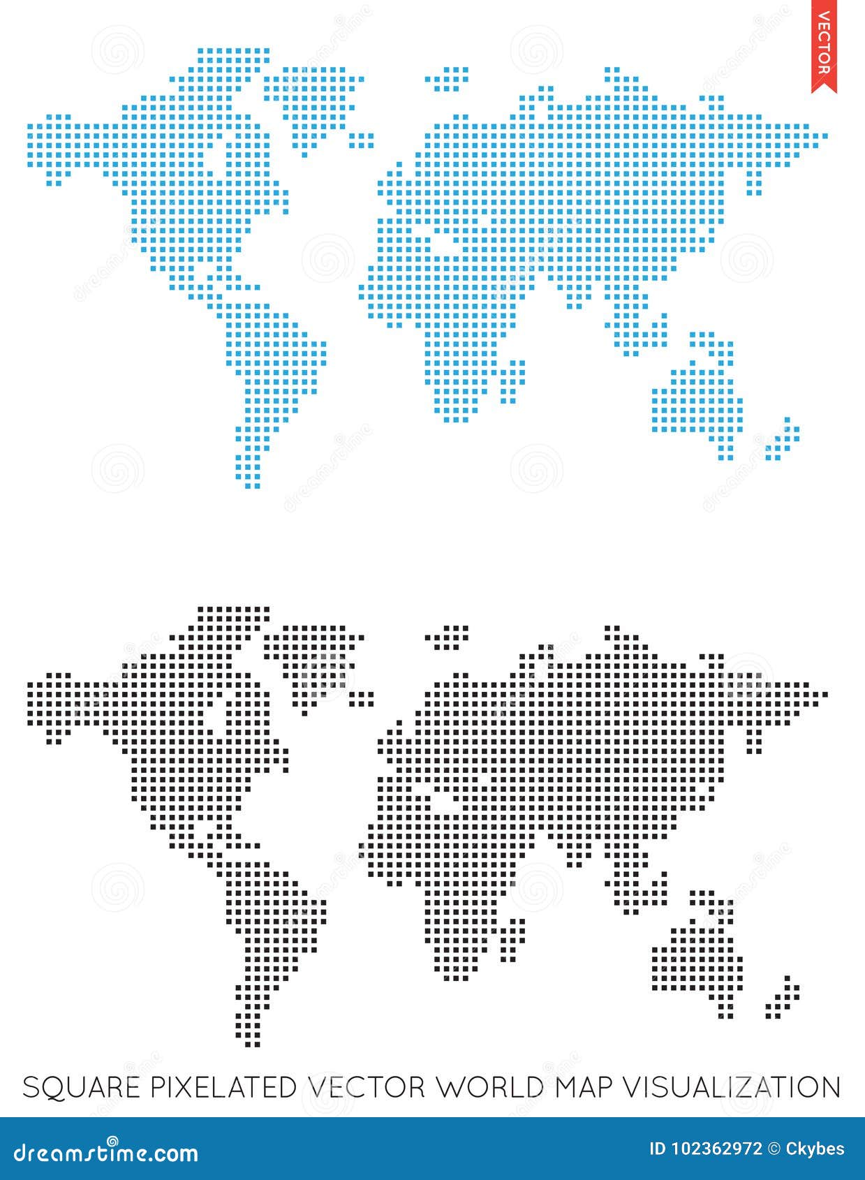 Set of Vector Flat Maps of the World. Infographic. Map Data. Stock ...