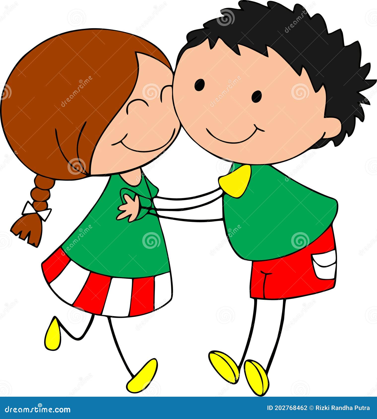 High Quality Vector of Siblings Wearing Couple Clothes Stock Vector ...